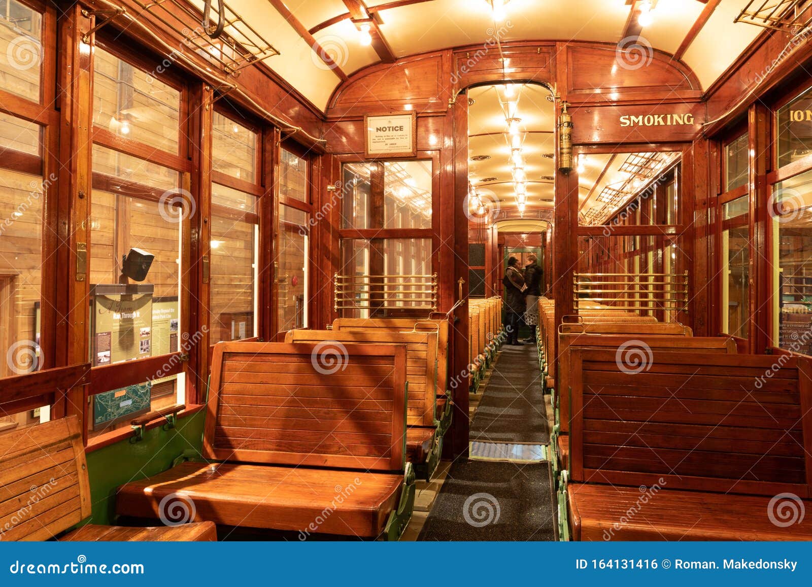 Interior of the Old Historic Tram from Early 20th Century Stock Photo ...