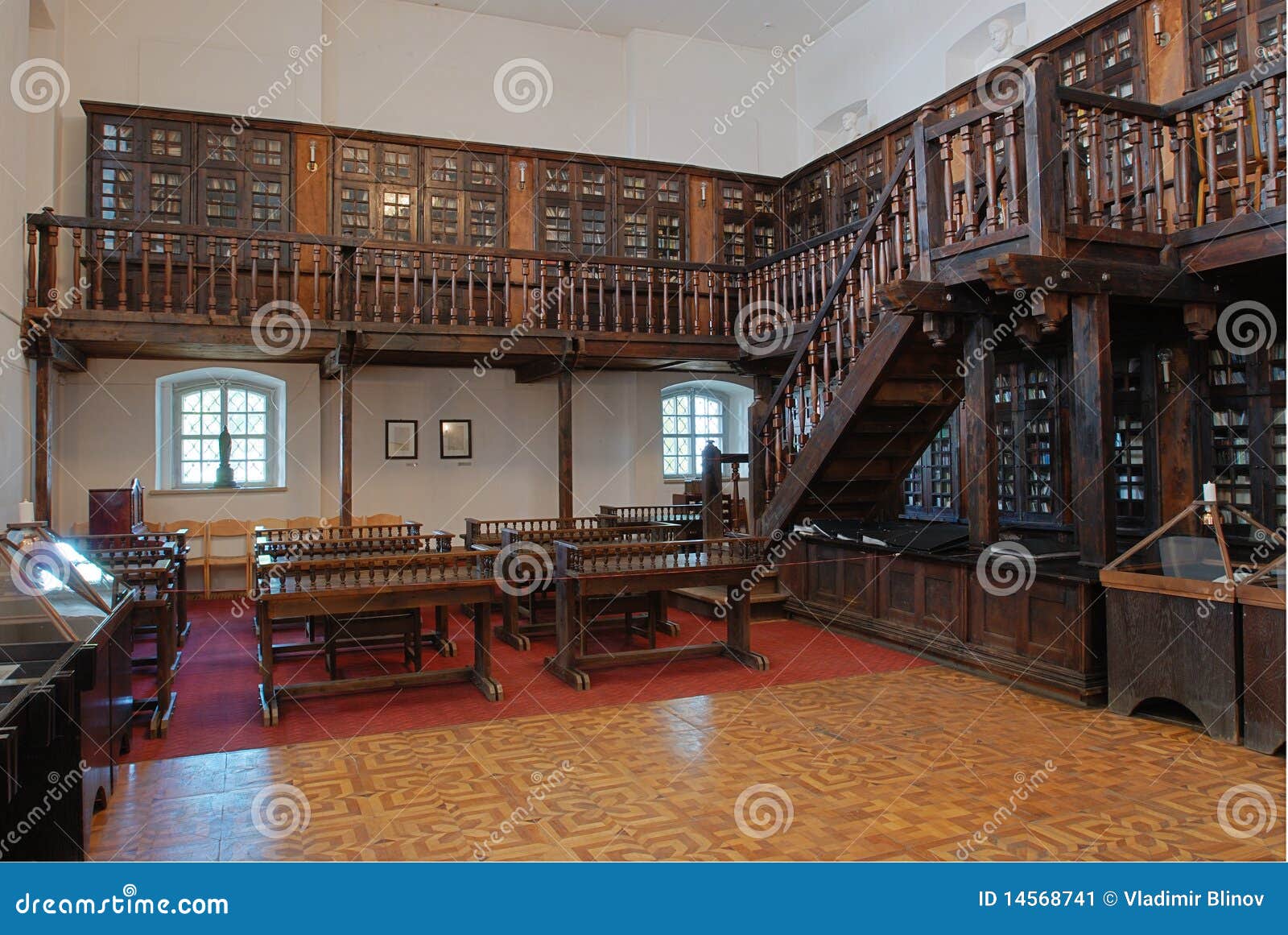 Interior of old library stock image. Image of bookcases - 14568741