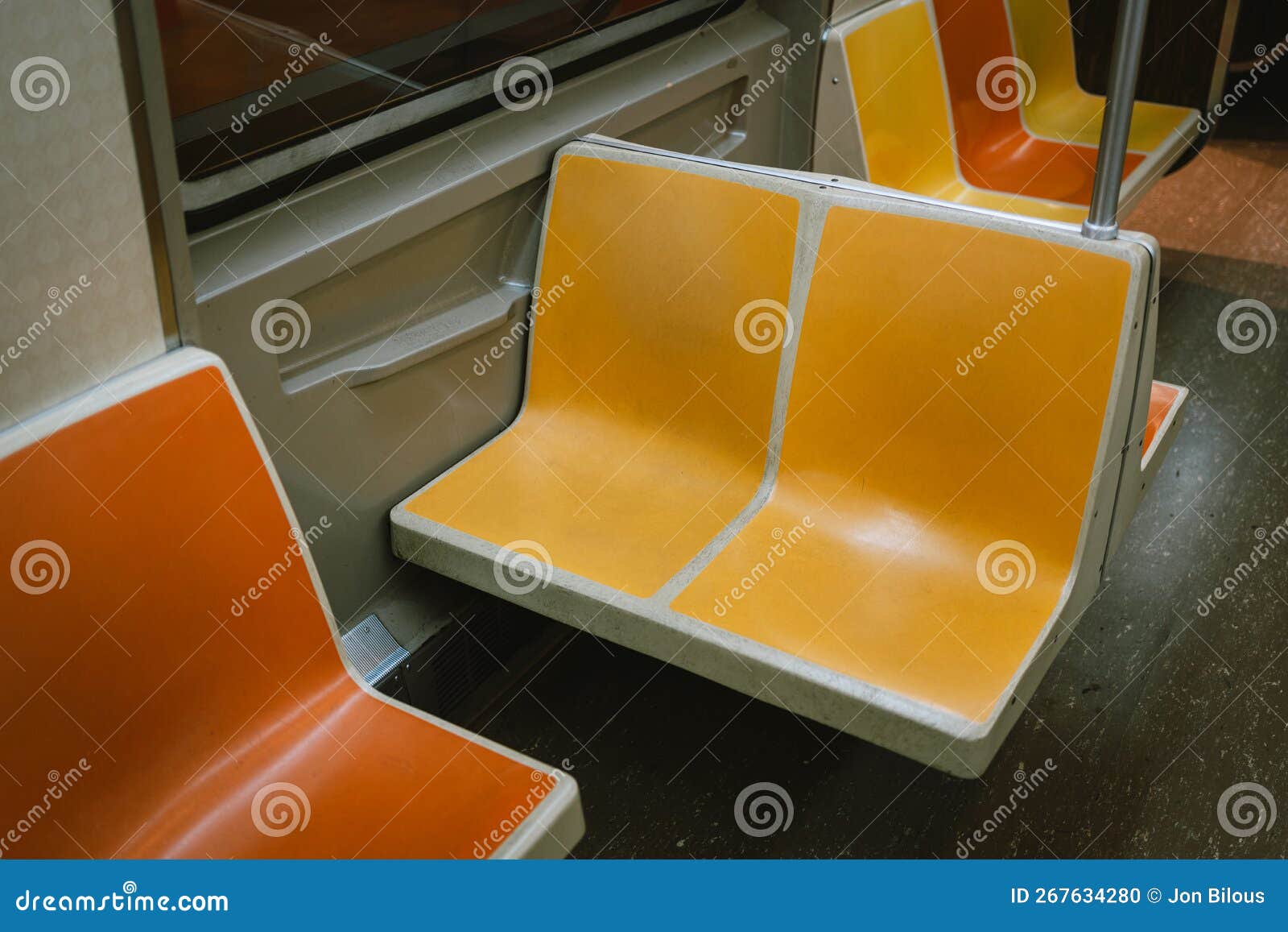 Interior of an Old NYC Subway Car, New York, New York Stock Photo ...