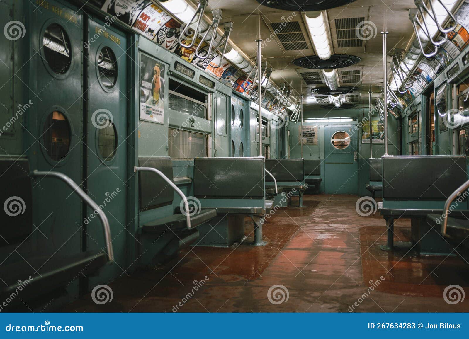 Interior of an Old NYC Subway Car, New York, New York Stock Image ...
