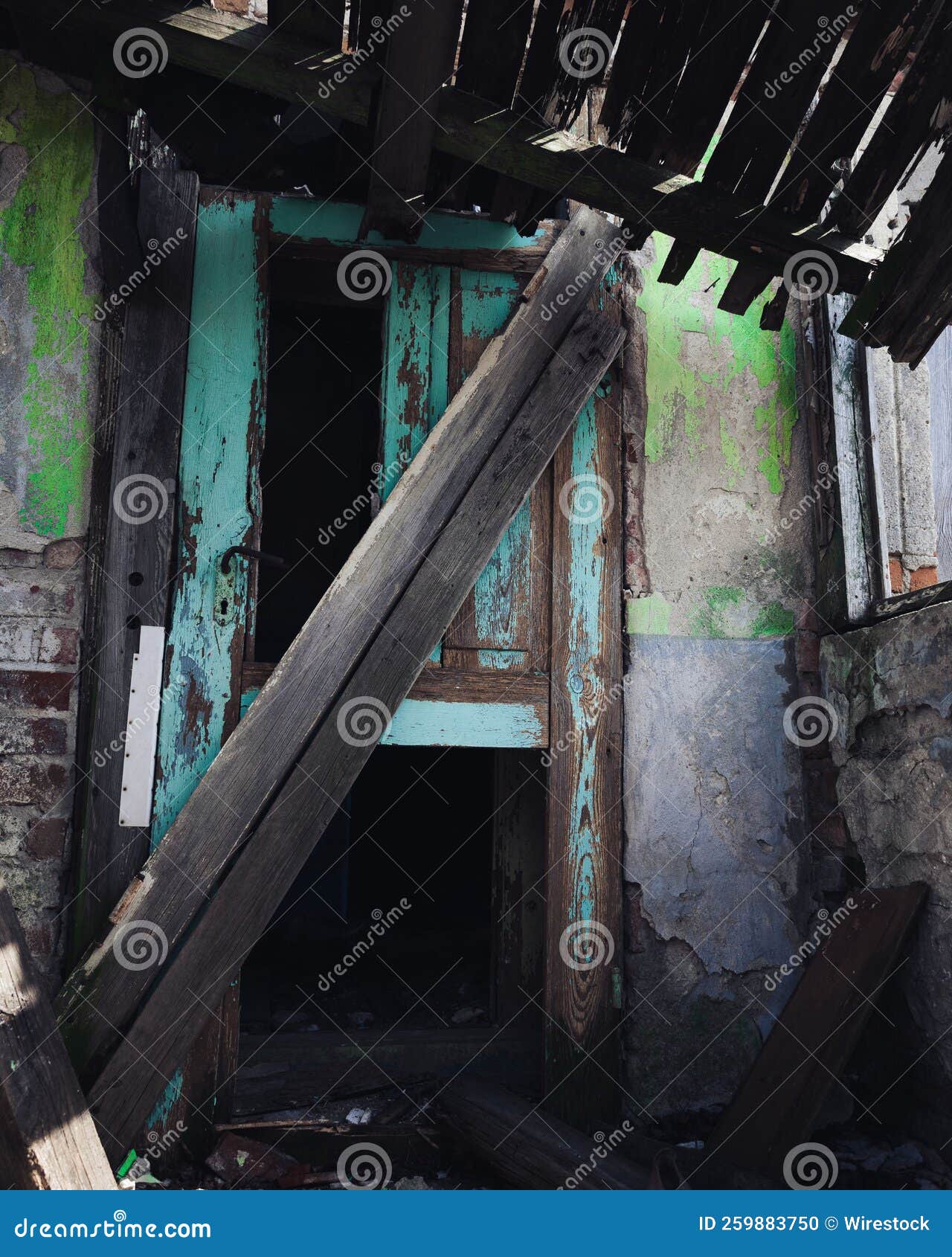 Interior of Old Ruined Abandoned Dirty Building Stock Photo - Image of ...
