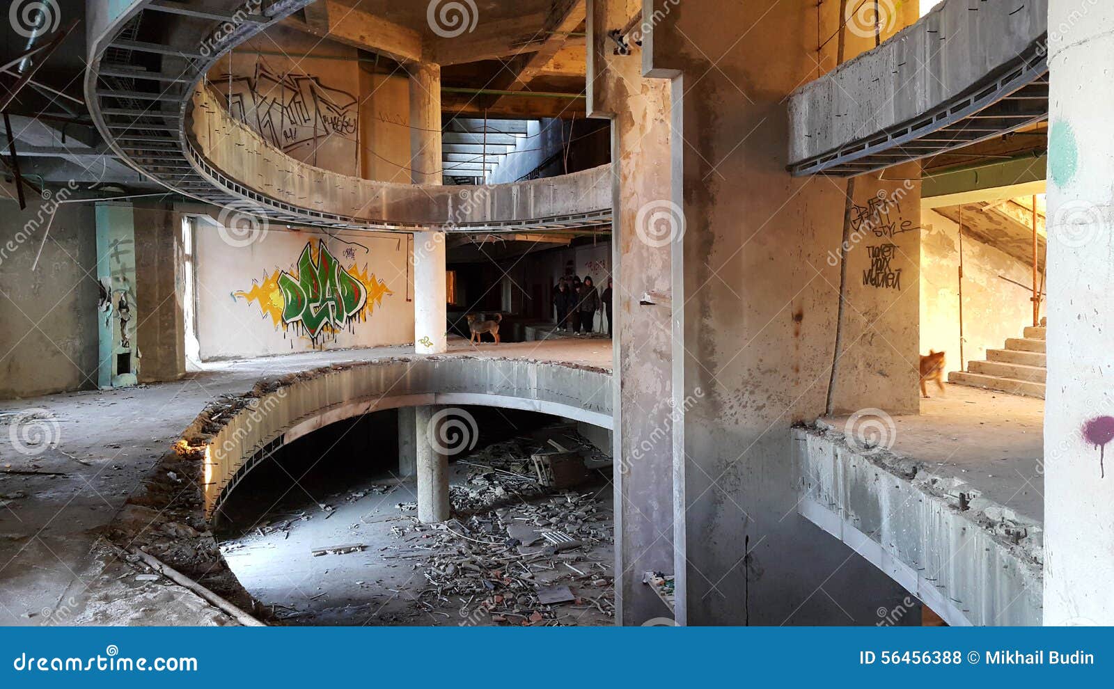 Interior of an Old Ruined Hotel Stock Photo - Image of ruined, interior ...