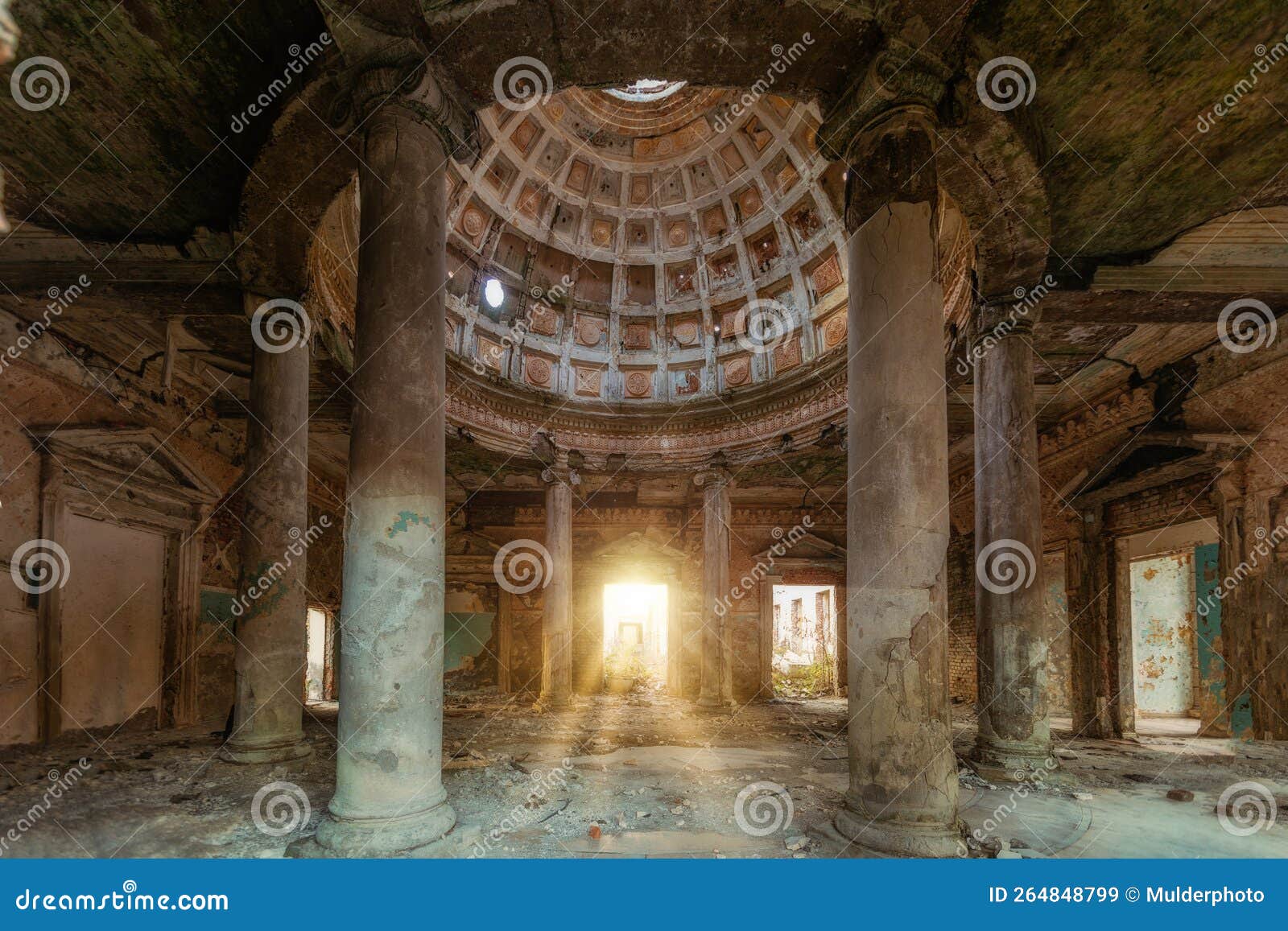 Interior of Old Ruined Palace with Columns and Dome Editorial Stock ...