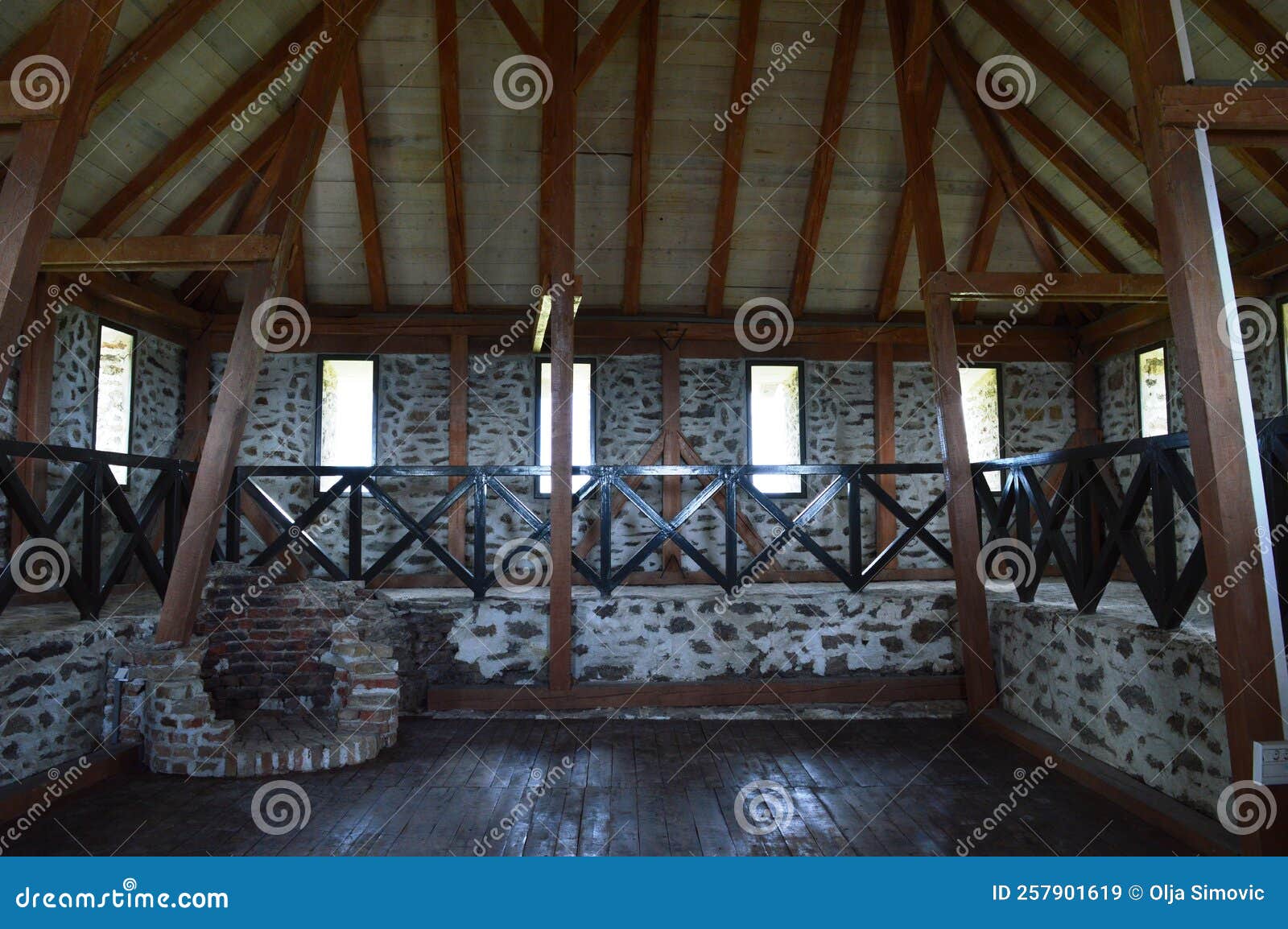 Interior of the Old Stone Fort on the Hill Stock Image - Image of stone ...