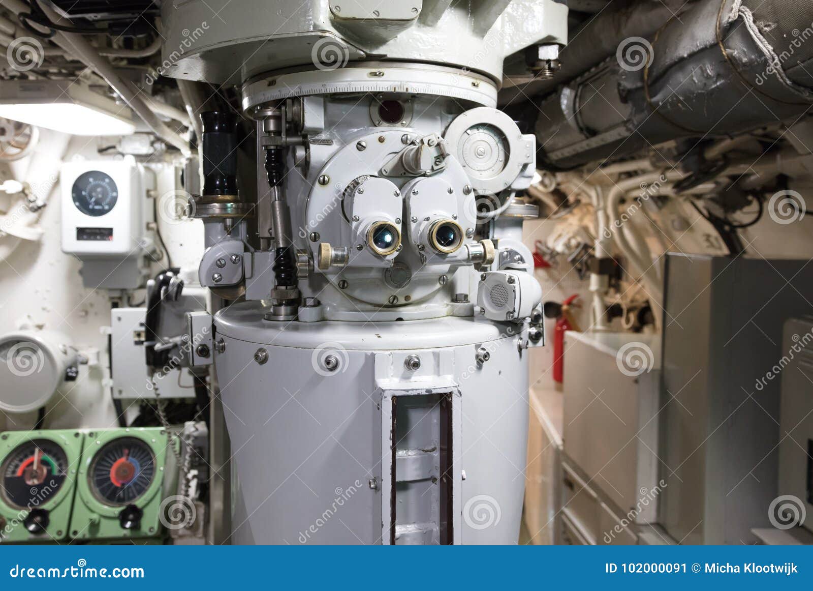 Interior of an Old Submarine - Command Room Stock Image - Image of boat ...