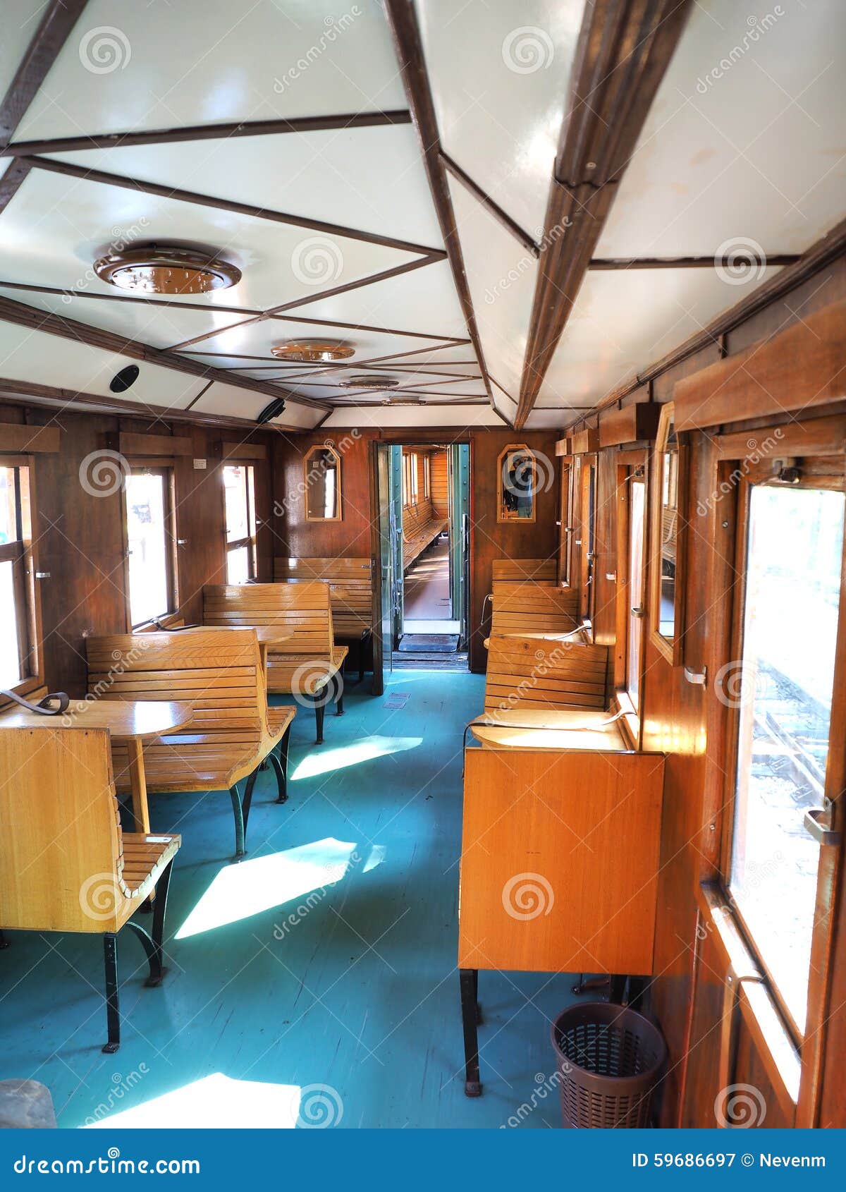 Interior of Old Train Carriage Stock Image - Image of traditional ...