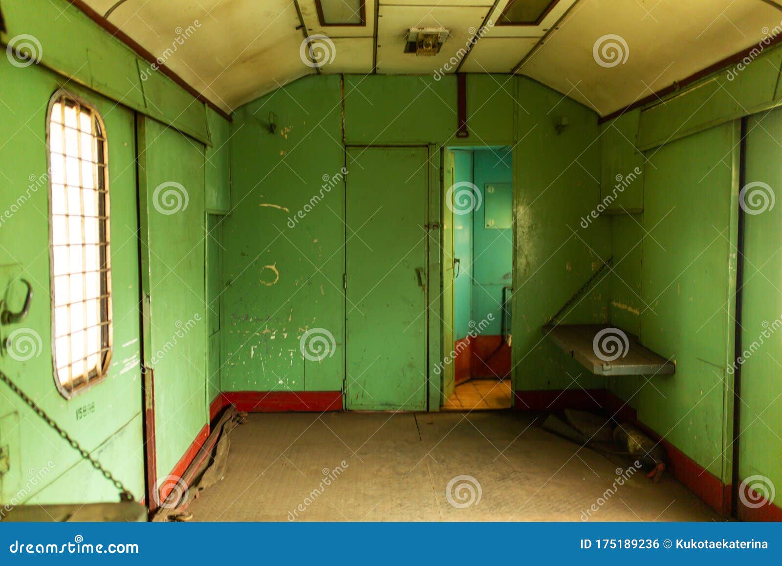 Interior of an Old Train Carriage for Transporting Prisoners Editorial ...