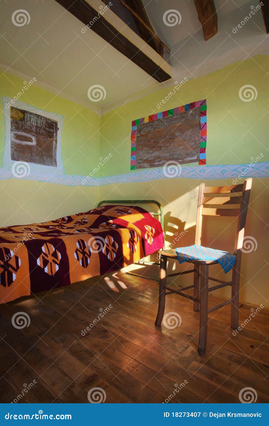 Interior of an Old Wooden House Stock Image - Image of inside, decor ...