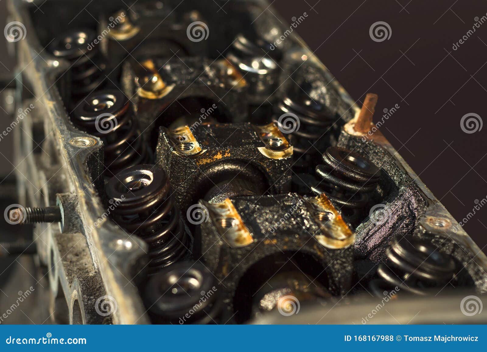 Interior of an Old Worn Internal Combustion Engine. Nagar, Black ...