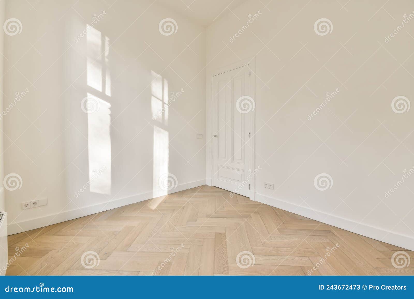 The Interior of an Open Empty Room Stock Image - Image of view, floor ...