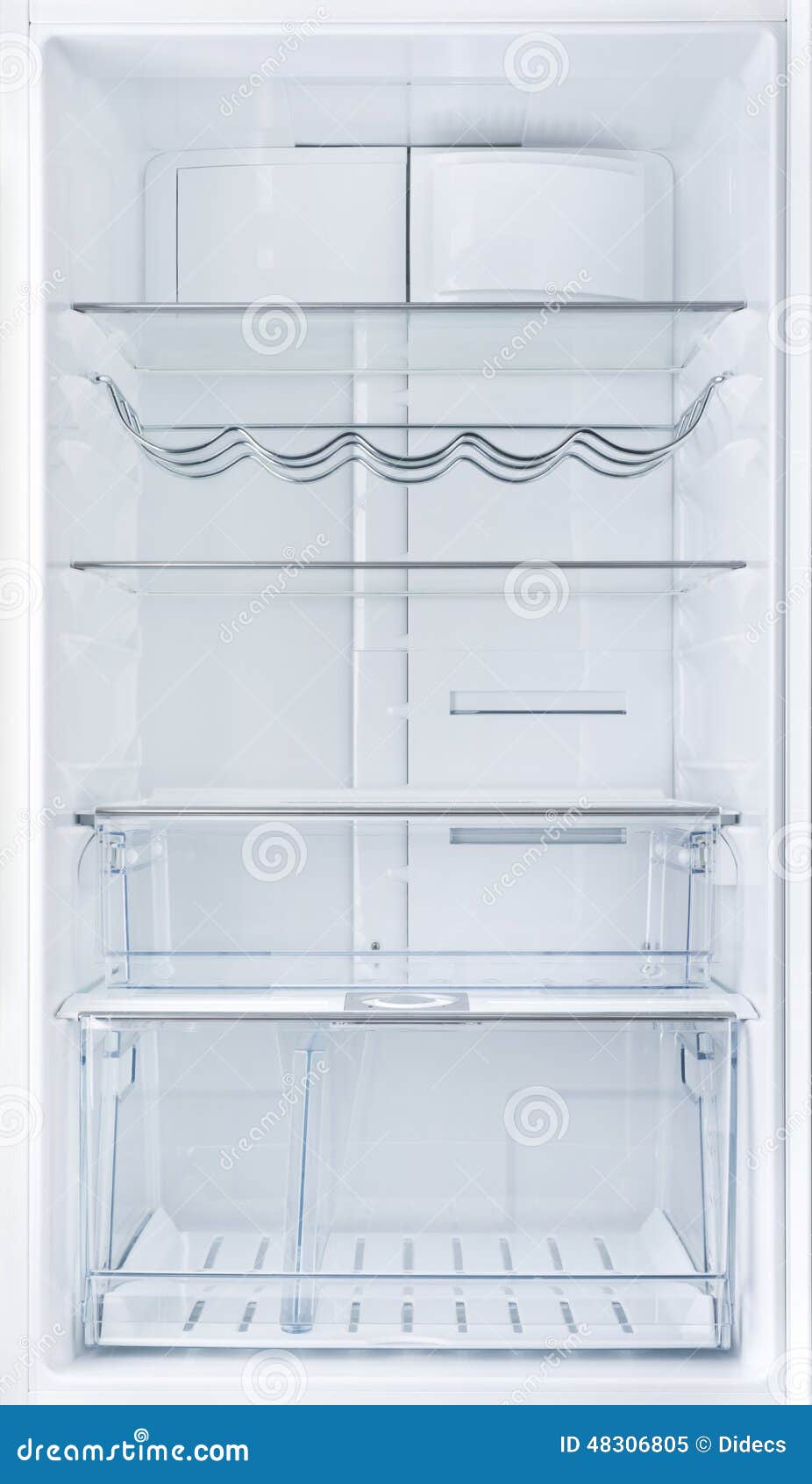 Interior of an Open Empty White Fridge Stock Image - Image of idea ...
