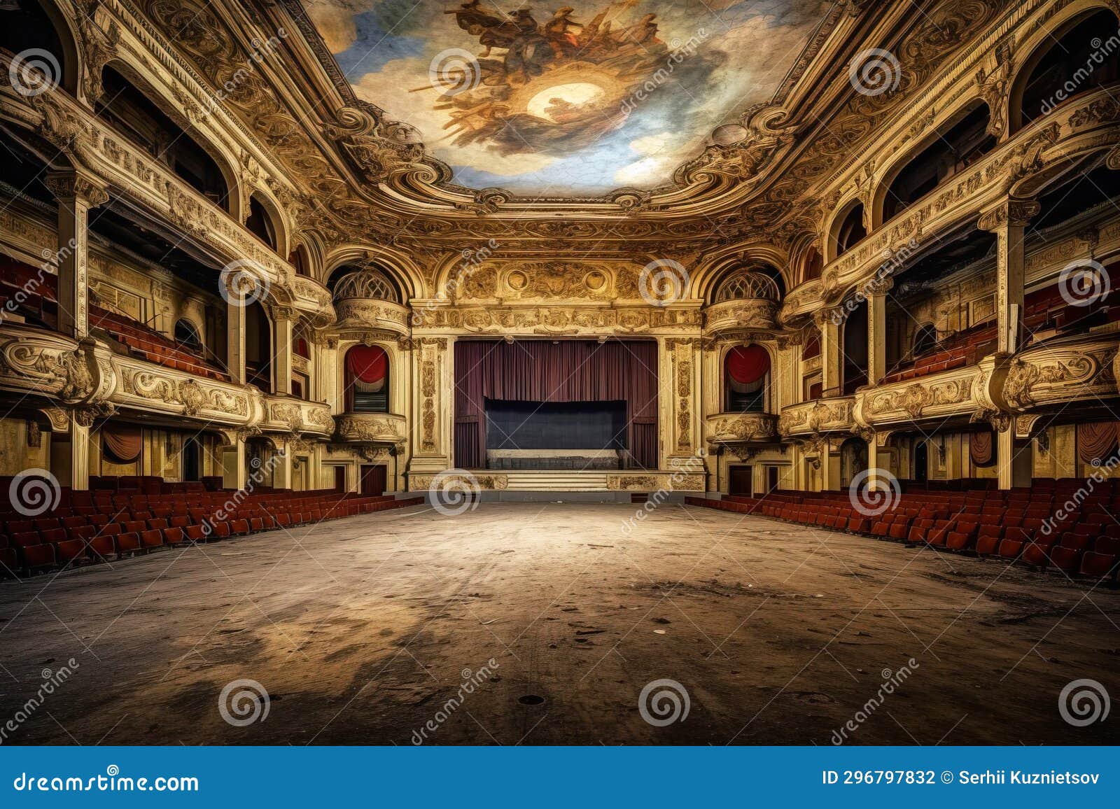 Interior of the Opera Hall, Classical Architecture of Entertainment ...