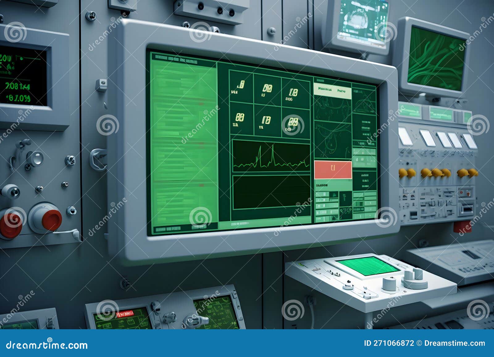 Interior of Operating Room in Modern Clinic with Computer Equipment ...