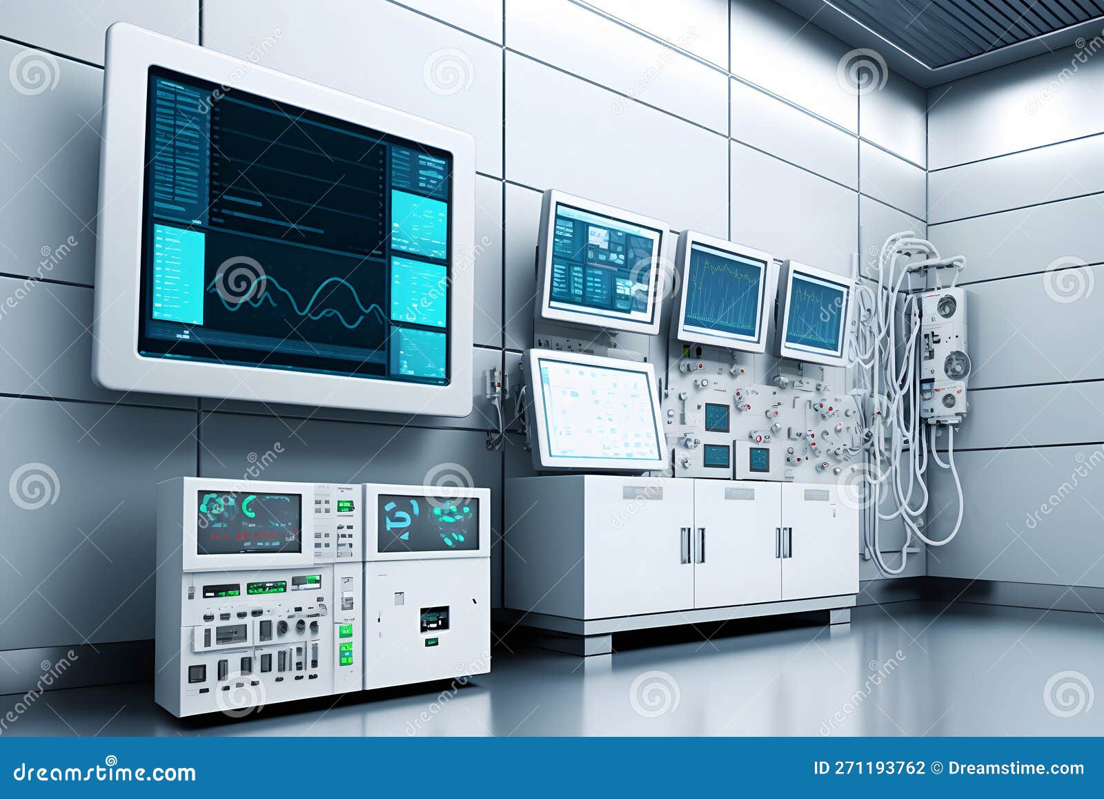 Interior of Operating Room in Modern Clinic with Computer Equipment ...