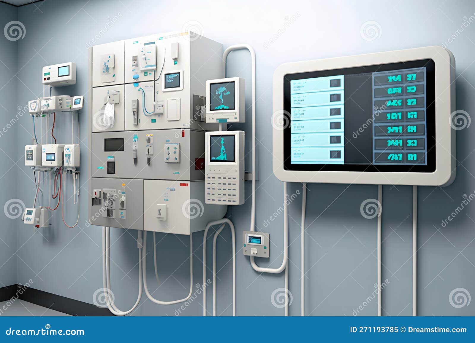 Interior of Operating Room in Modern Clinic with Computer Equipment ...