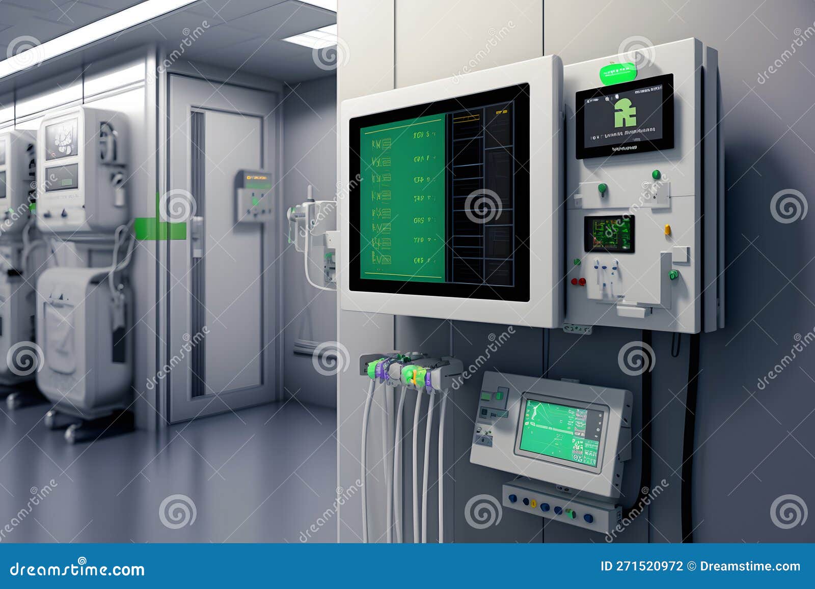 Interior of Operating Room in Modern Clinic with Computer Equipment ...