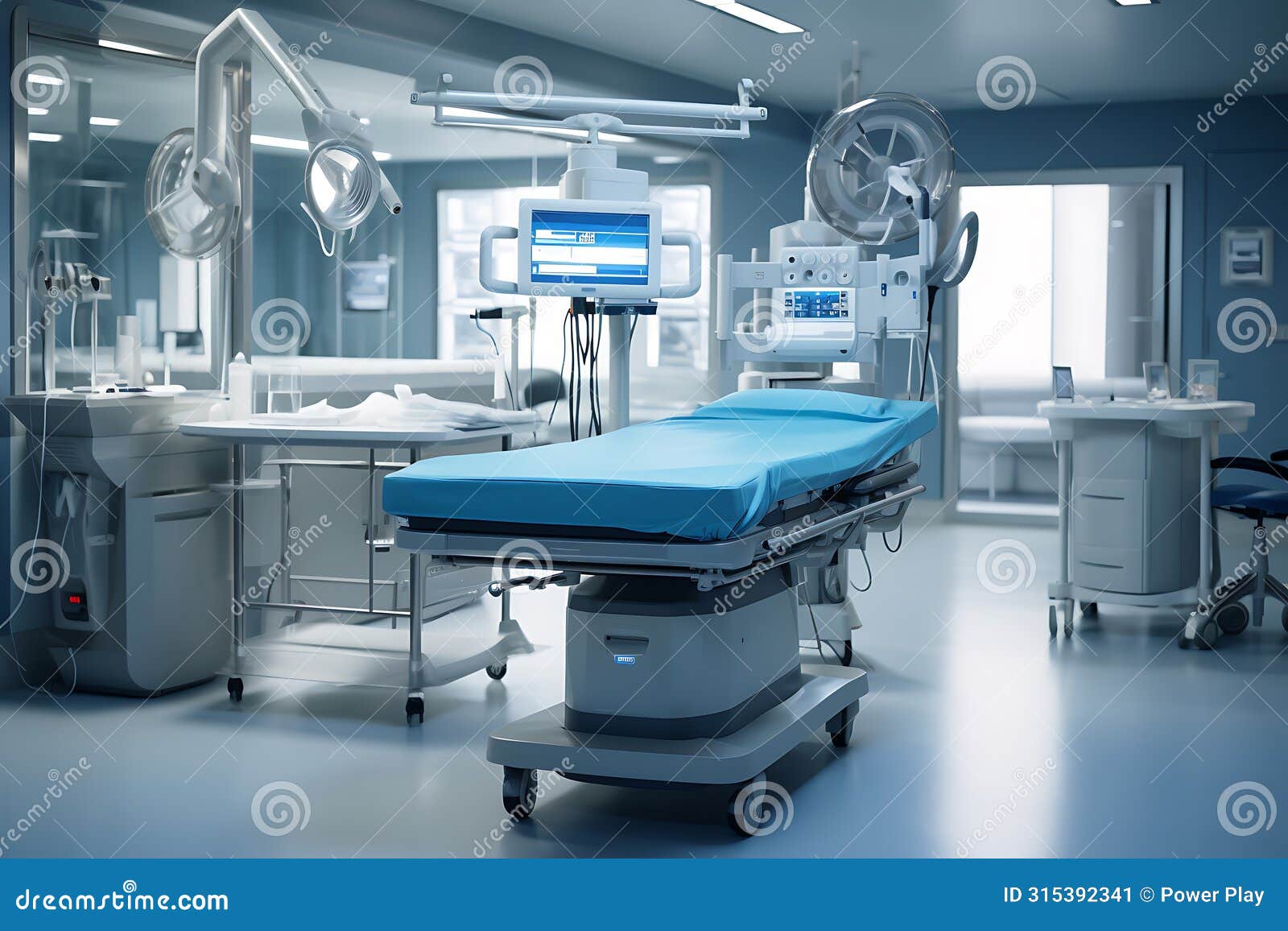 Interior of Operating Room in Modern Hospital. 3d Rendering Stock ...