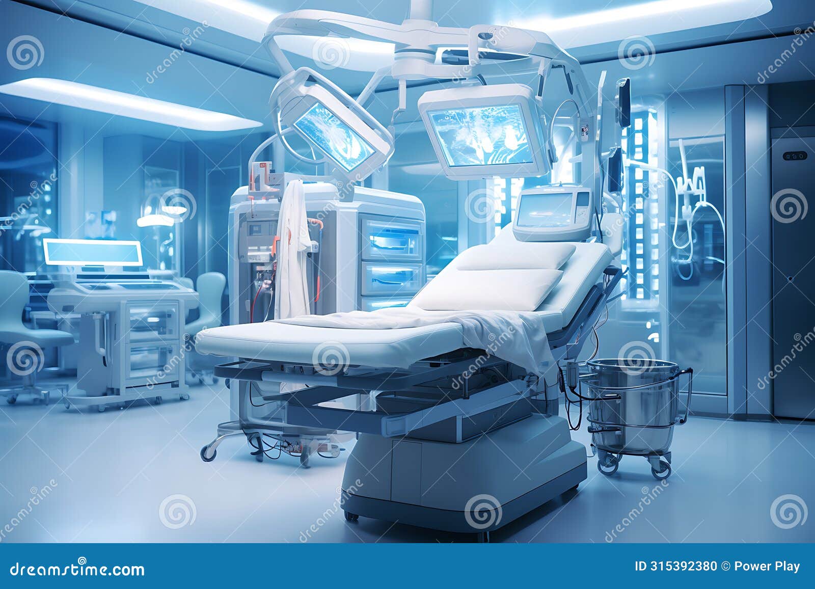 Interior of Operating Room in Modern Hospital. 3d Rendering Stock ...
