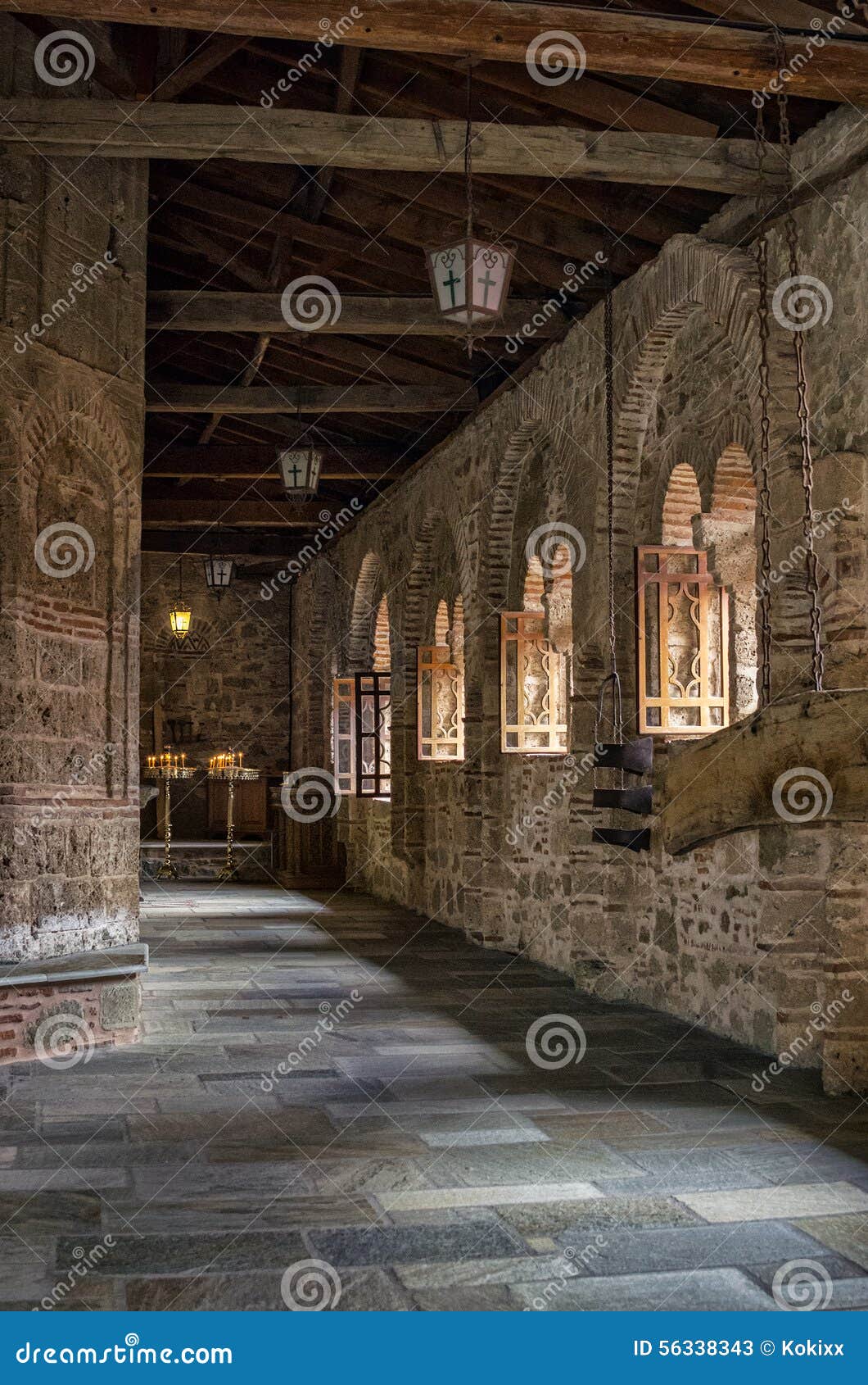 Interior of an Orthodox Monastery in Meteora, Greece Stock Image ...