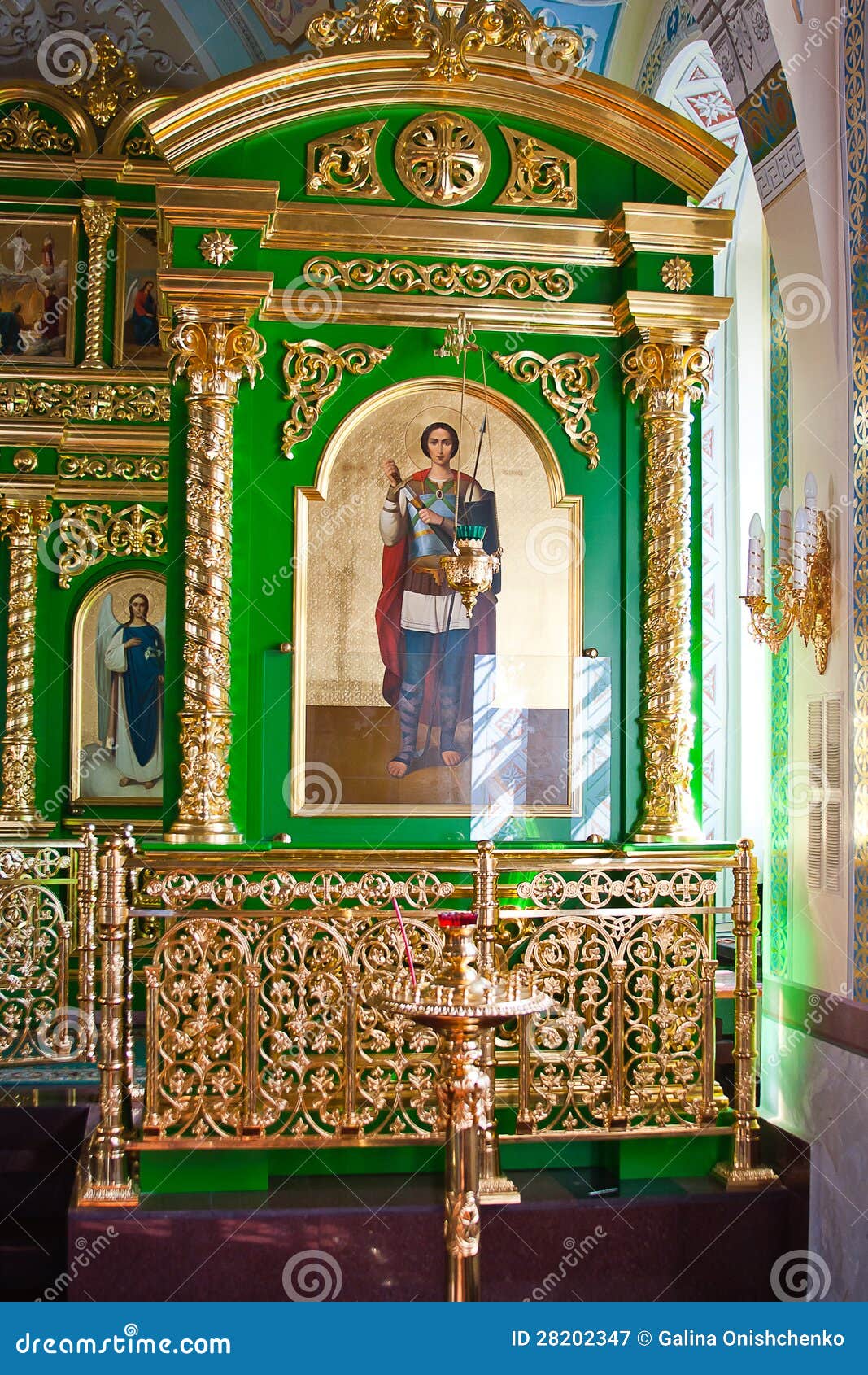 Interior of the Orthodox Temple Stock Image - Image of temple, russia ...