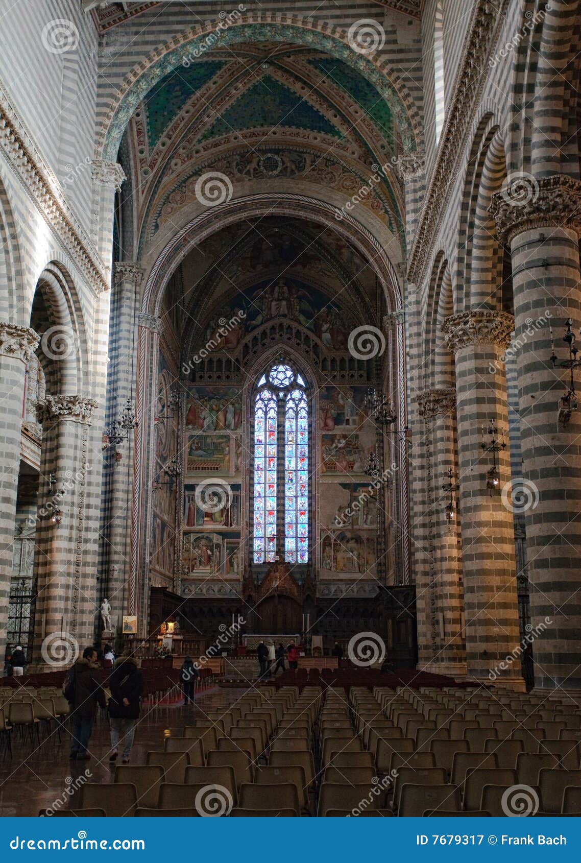 Interior of Orvieto Cathedral, Umbria, Italy Stock Image - Image of ...