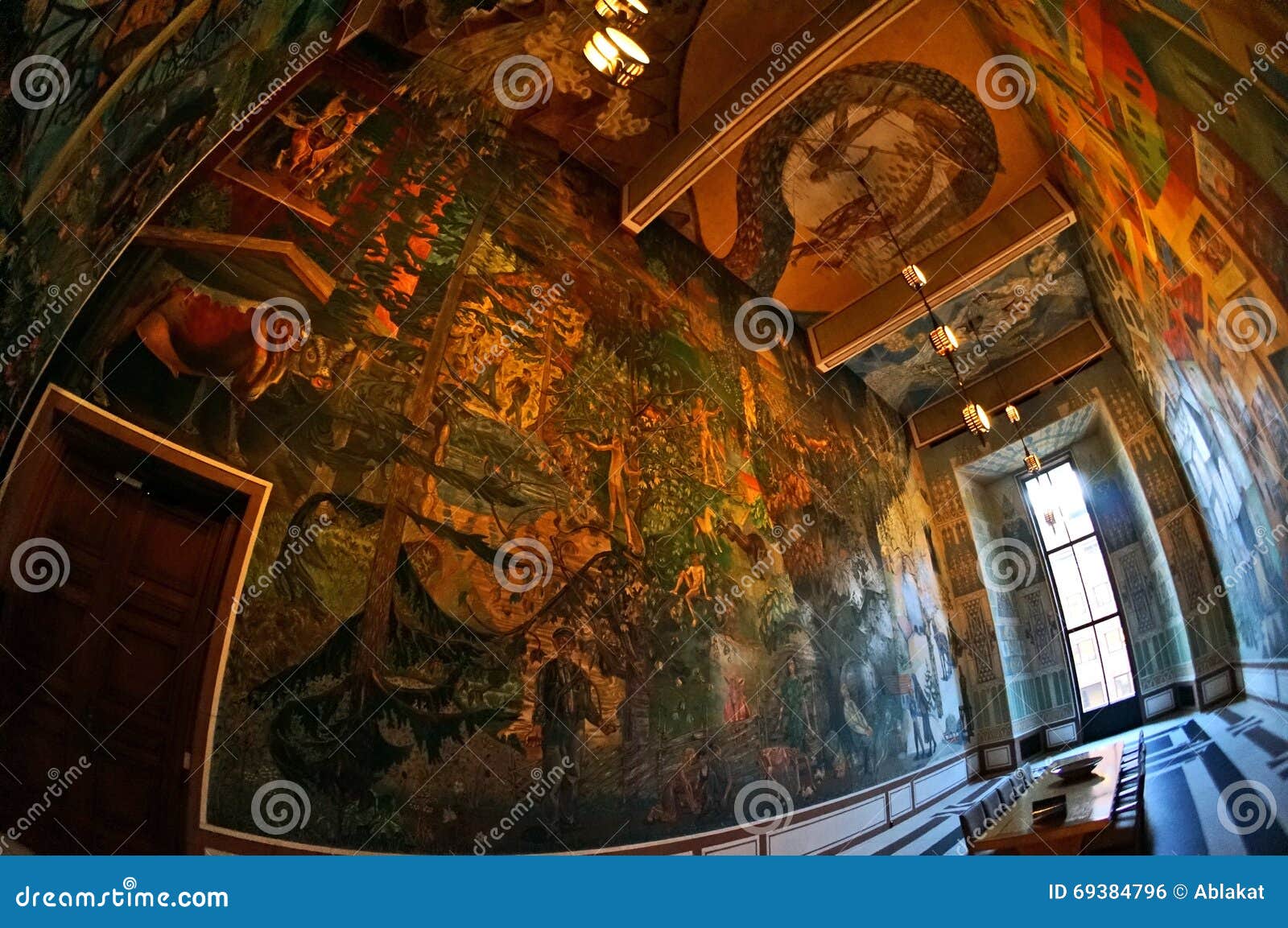 Interior of the Oslo City Hall. Norway Editorial Photo - Image of ...