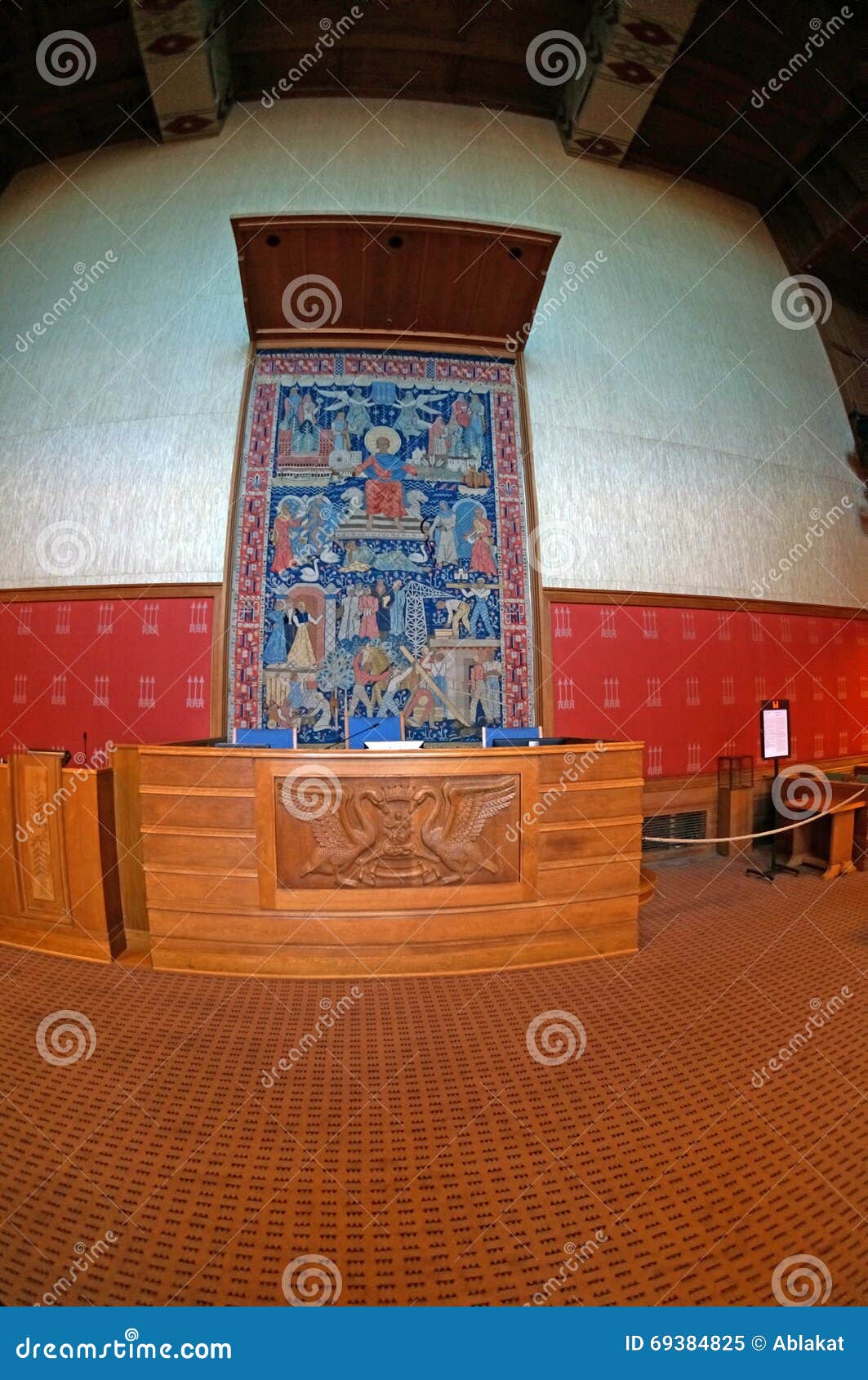 Interior of the Oslo City Hall. Norway Stock Image - Image of galleries ...