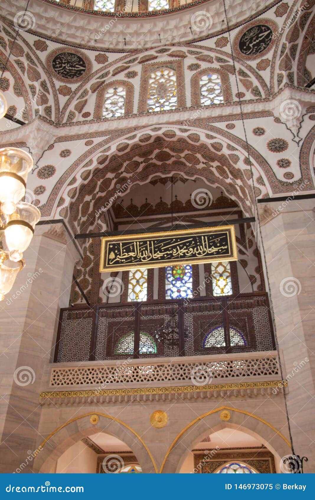 Interior of Mosque with a Huge Pillars and Arches Editorial Image ...