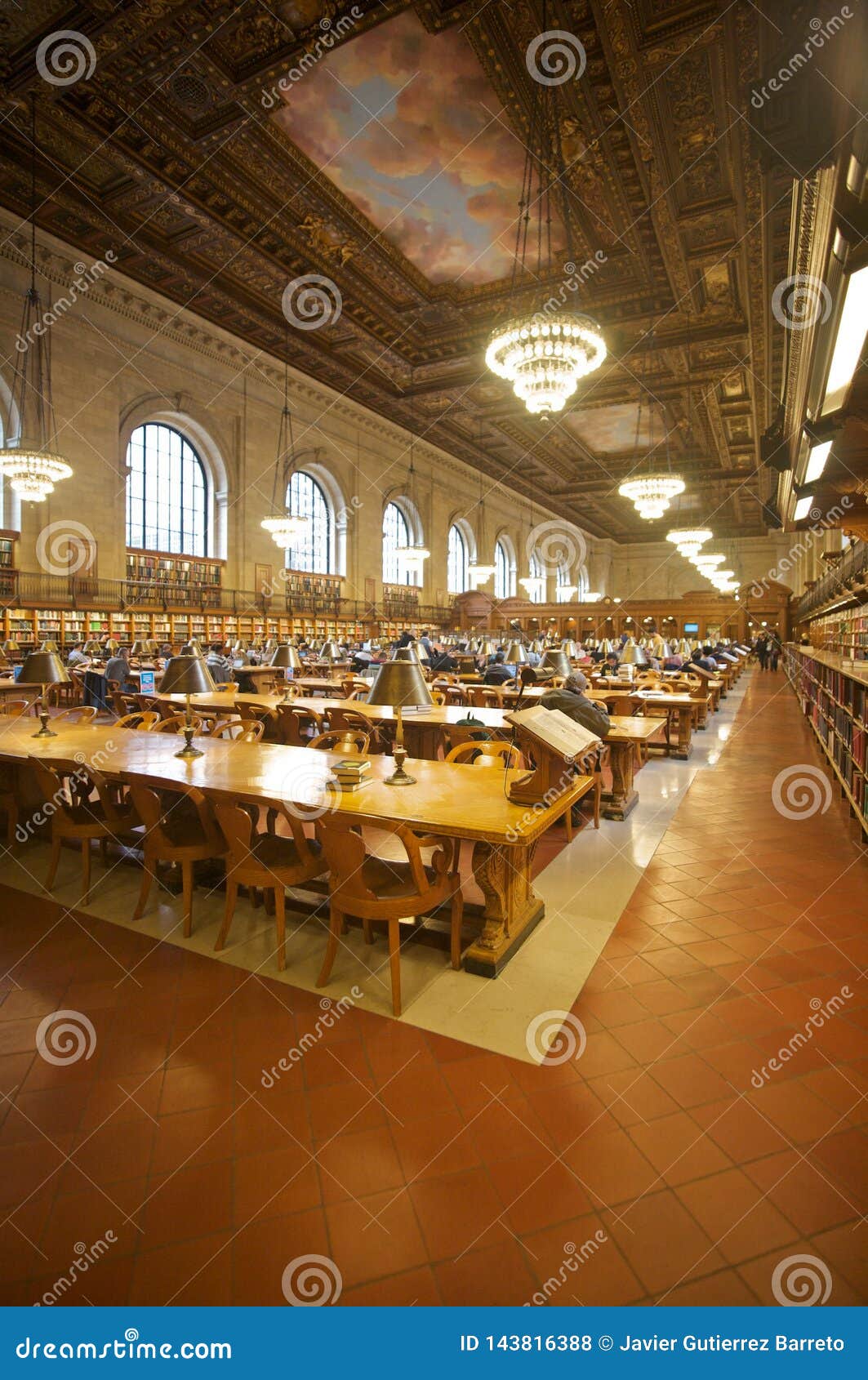 Interior View of New York Public Library Editorial Stock Photo - Image ...