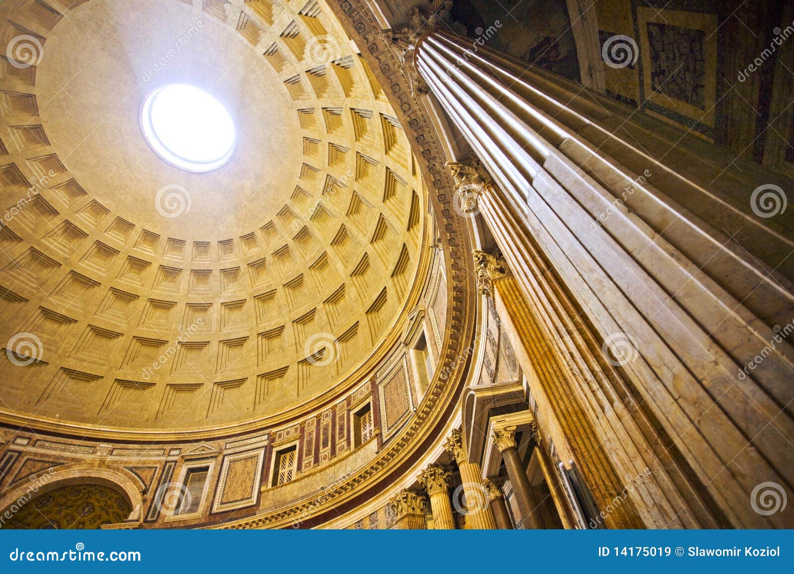 Interior of the Pantheon, Rome Stock Image - Image of column, roman ...