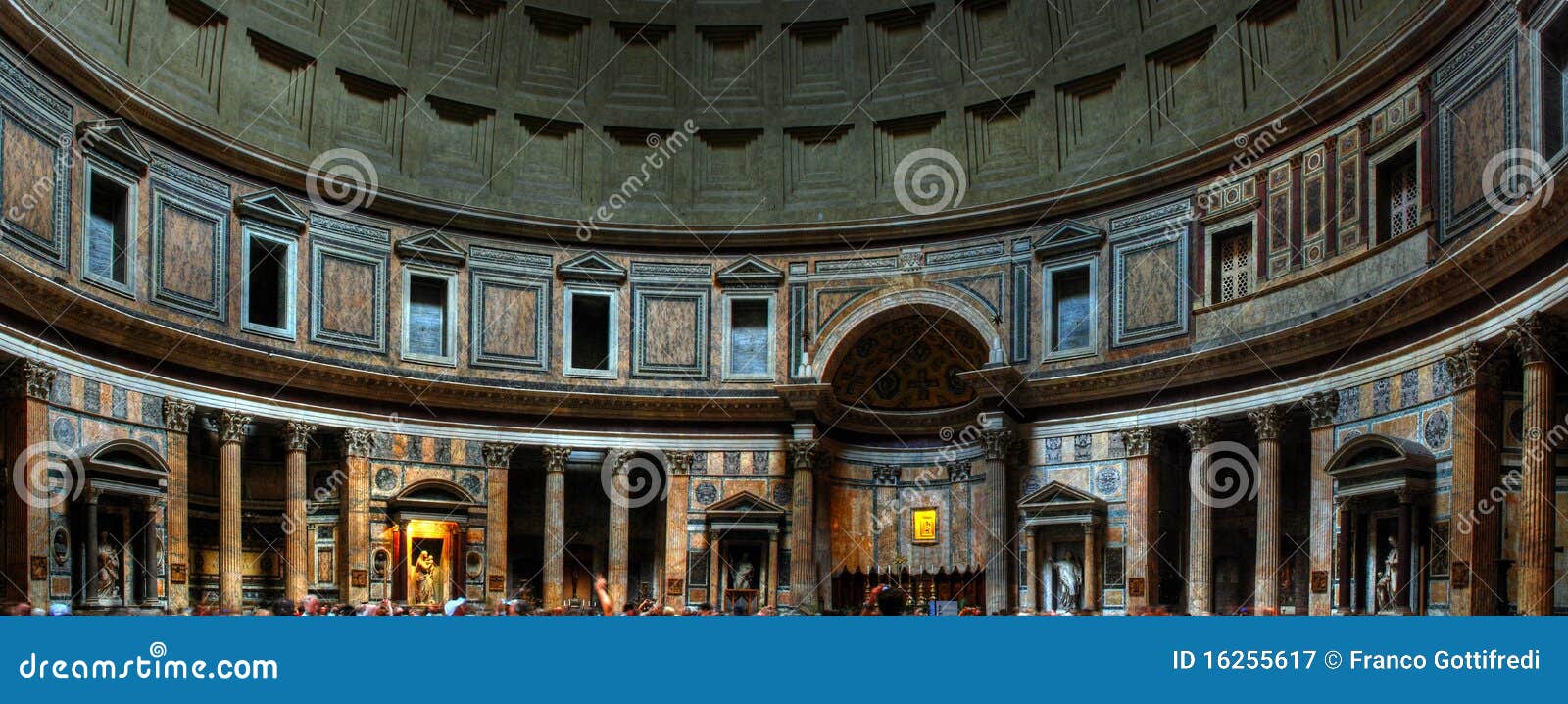 Interior of the Pantheon (Rome) Stock Image - Image of rotunda, santa ...