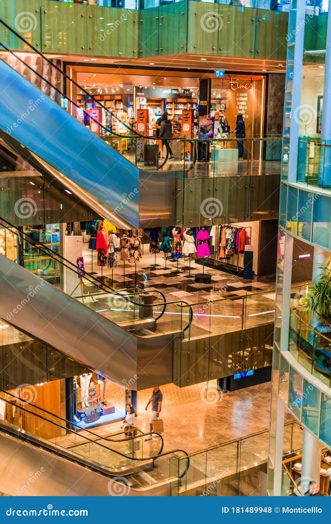 Interior of Paragon Shopping Centre at Orchard Rd in Singapore ...