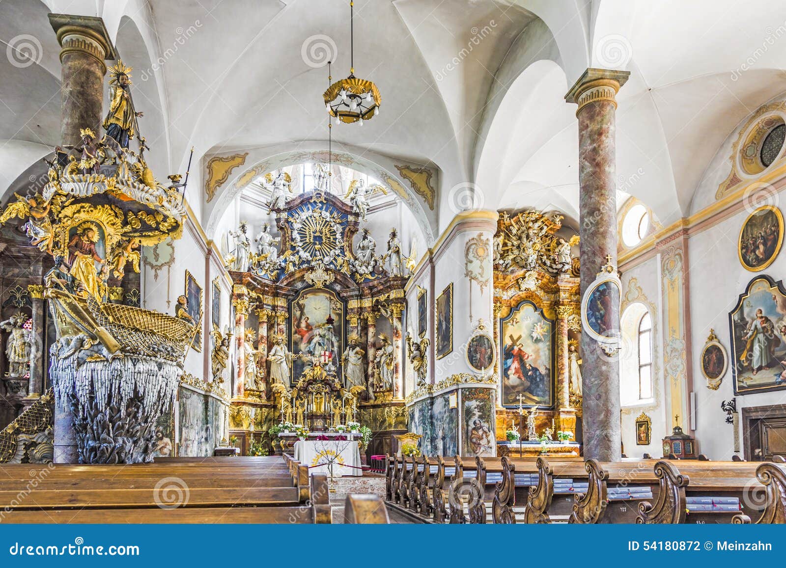 Interior Parish Church Traunkirchen Stock Photos - Free & Royalty-Free ...