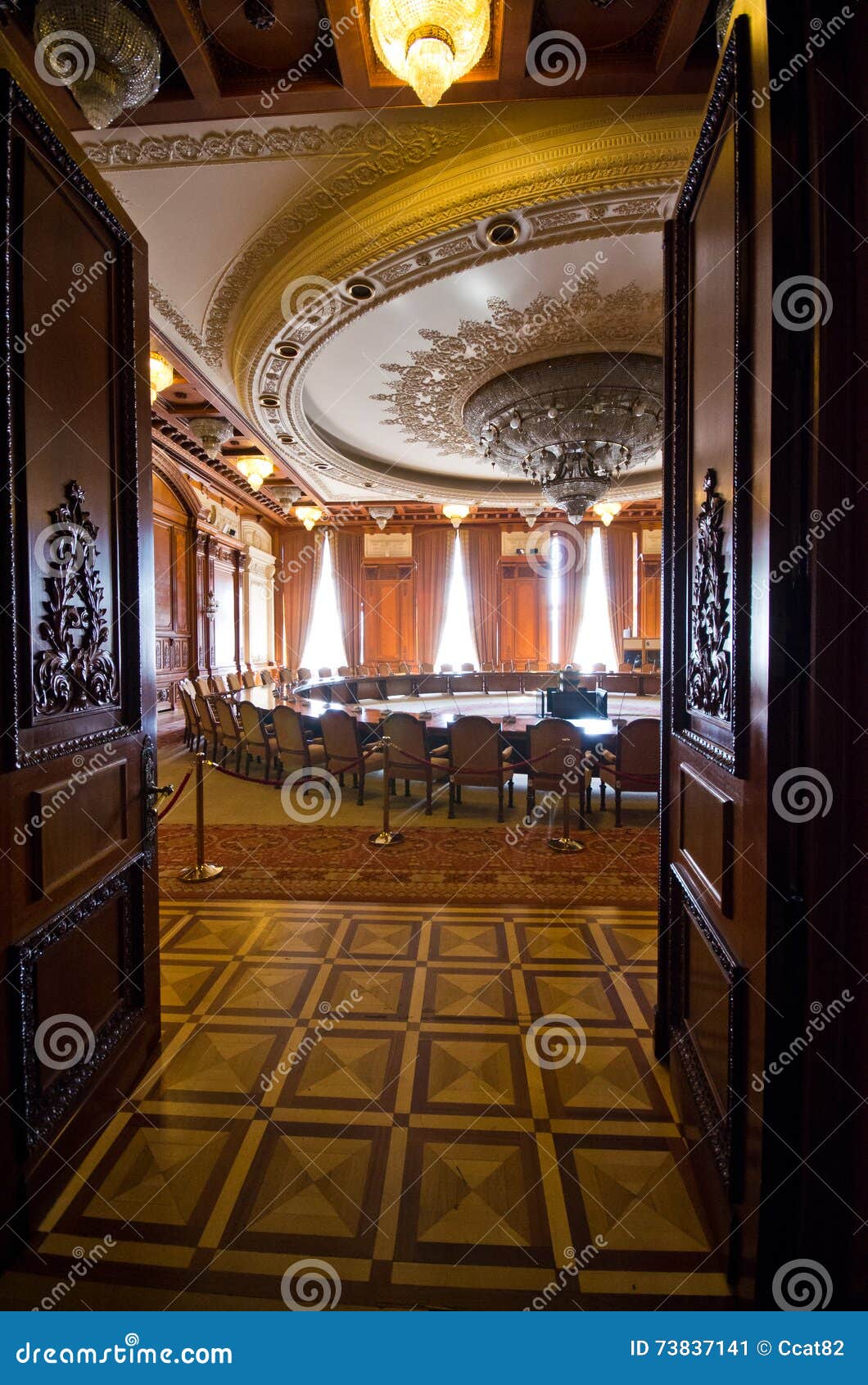Interior of Parliament Building in Bucharest, Romania Editorial Photo ...