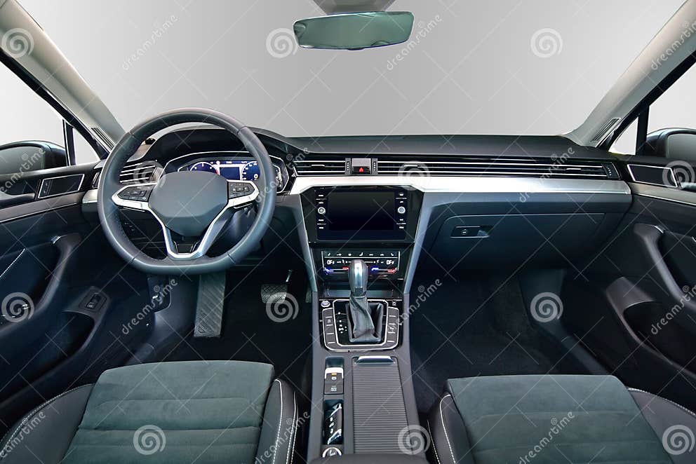 Interior of a Passenger Car with a Dashboard Stock Photo - Image of ...
