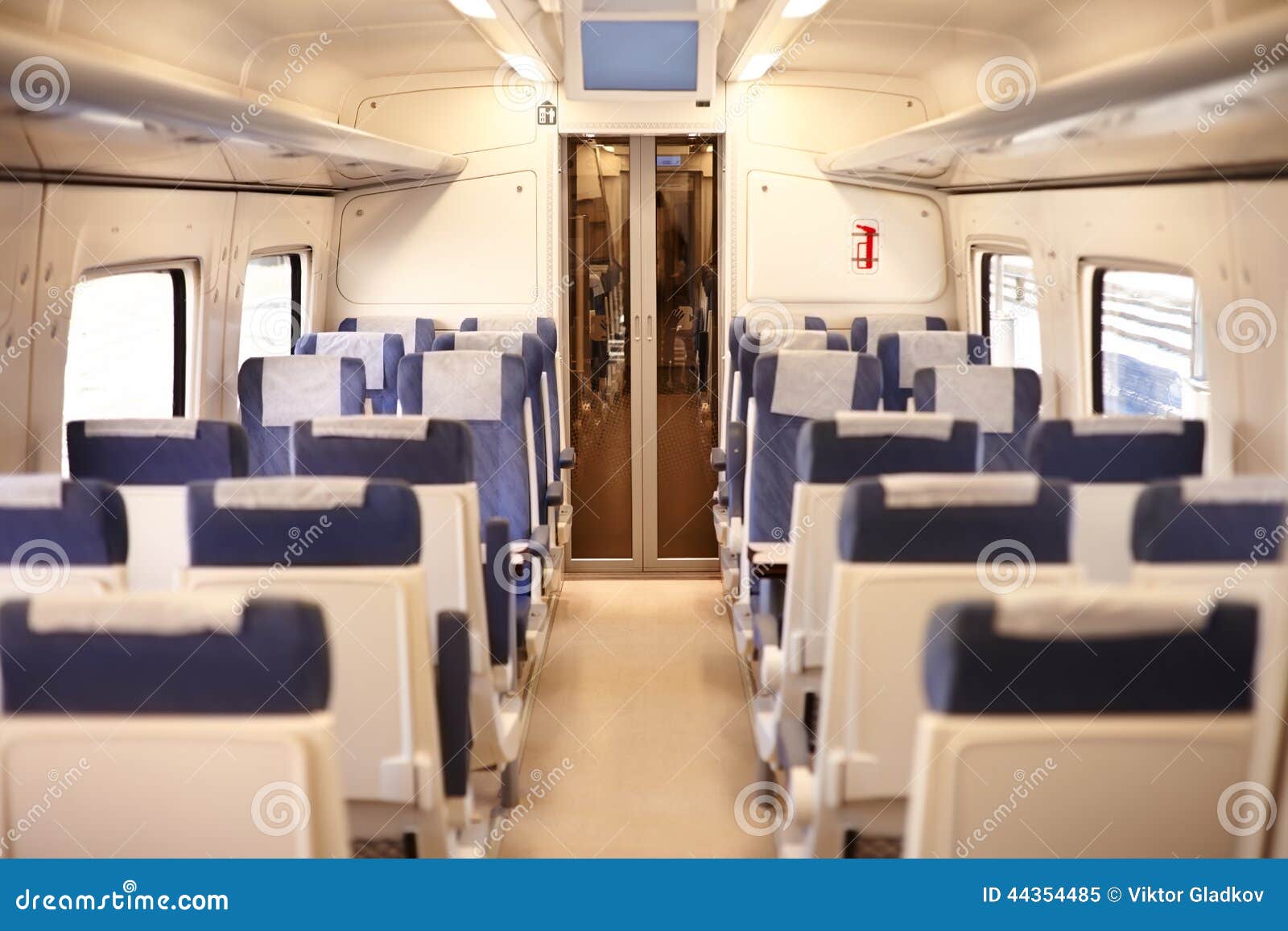 Interior of a Passenger Train Stock Image - Image of journey, europe ...