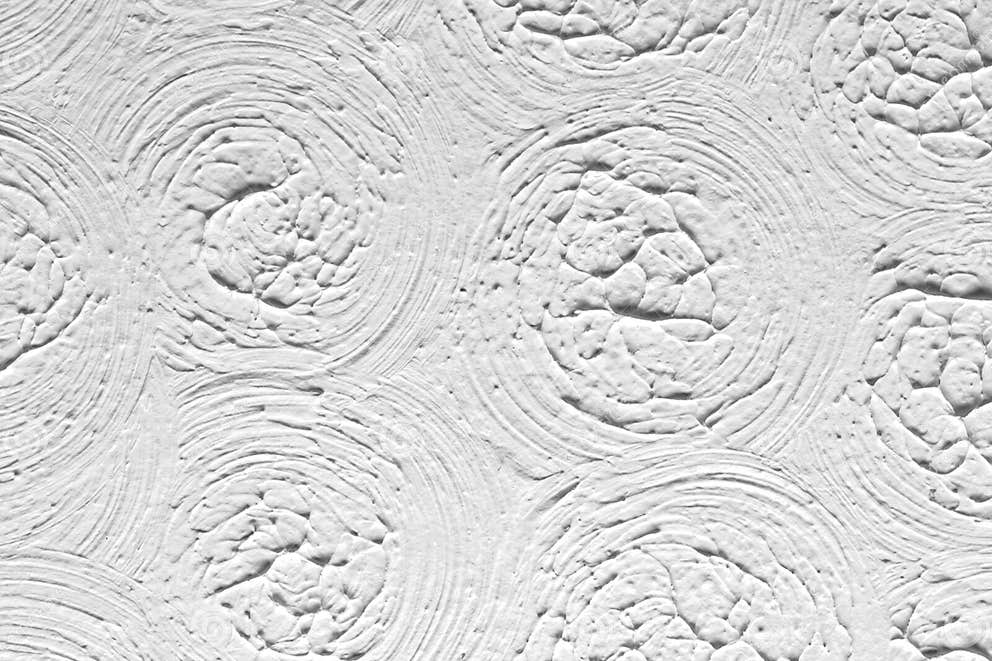 Interior Patterned Plaster Ceiling with Swirls and Circles. Retro ...