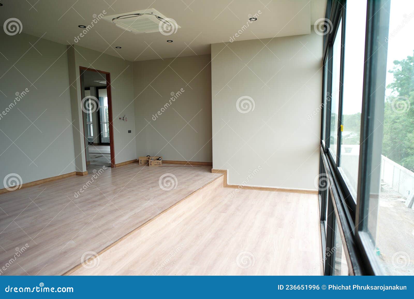 Interior Perspective of Room Under Installation in the House Under ...