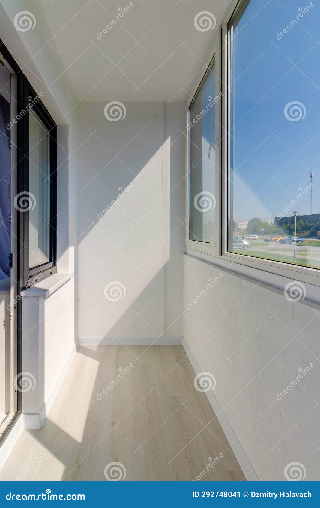 Interior Photo of an Empty Balcony in an Apartment Stock Image - Image ...