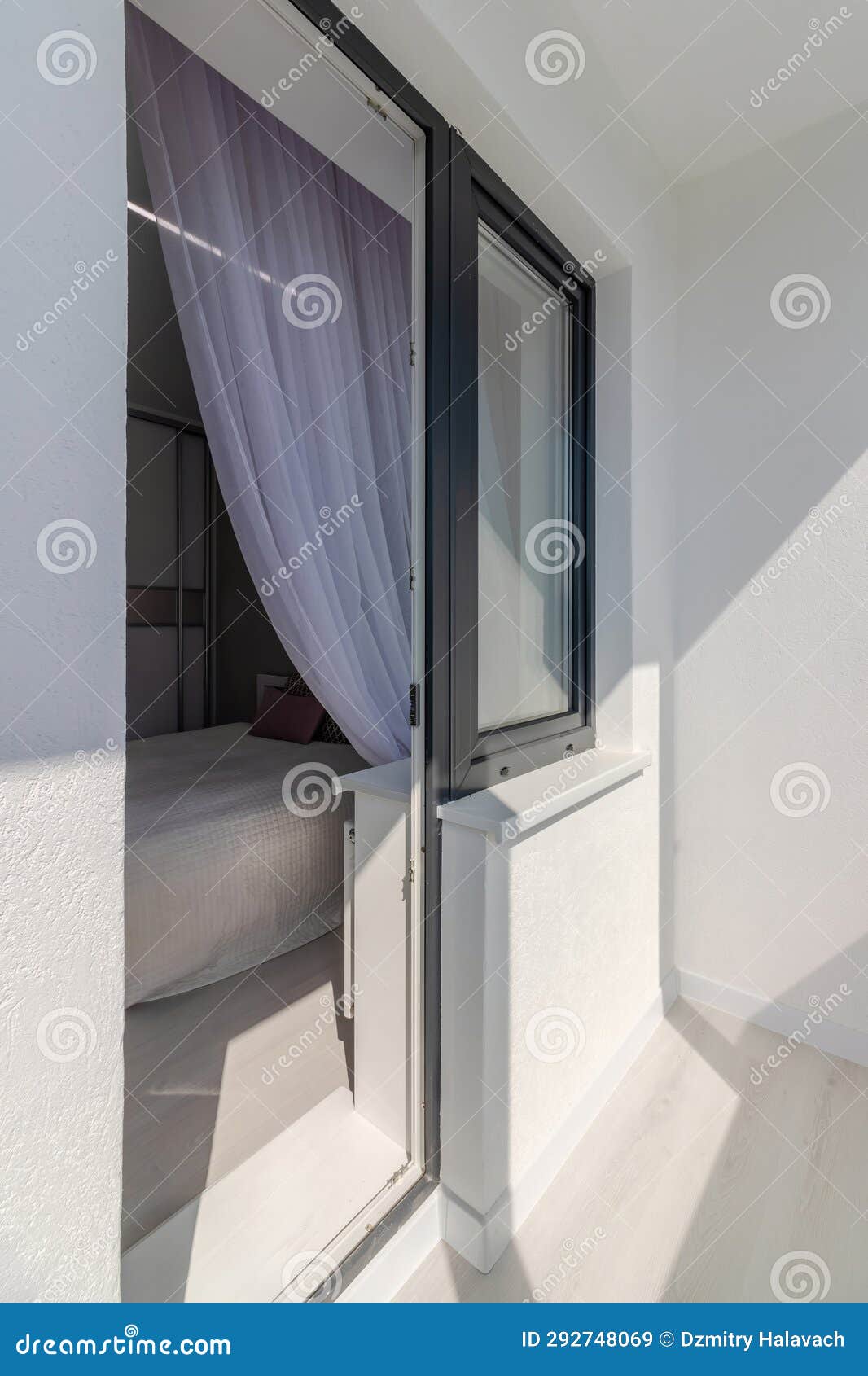 Interior Photo of an Empty Balcony in an Apartment Stock Image - Image ...