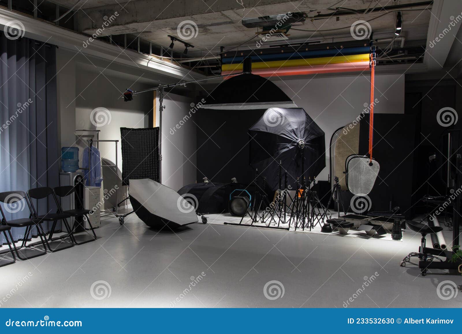 Interior of the Photo Studio Stock Photo - Image of interior, backstage ...