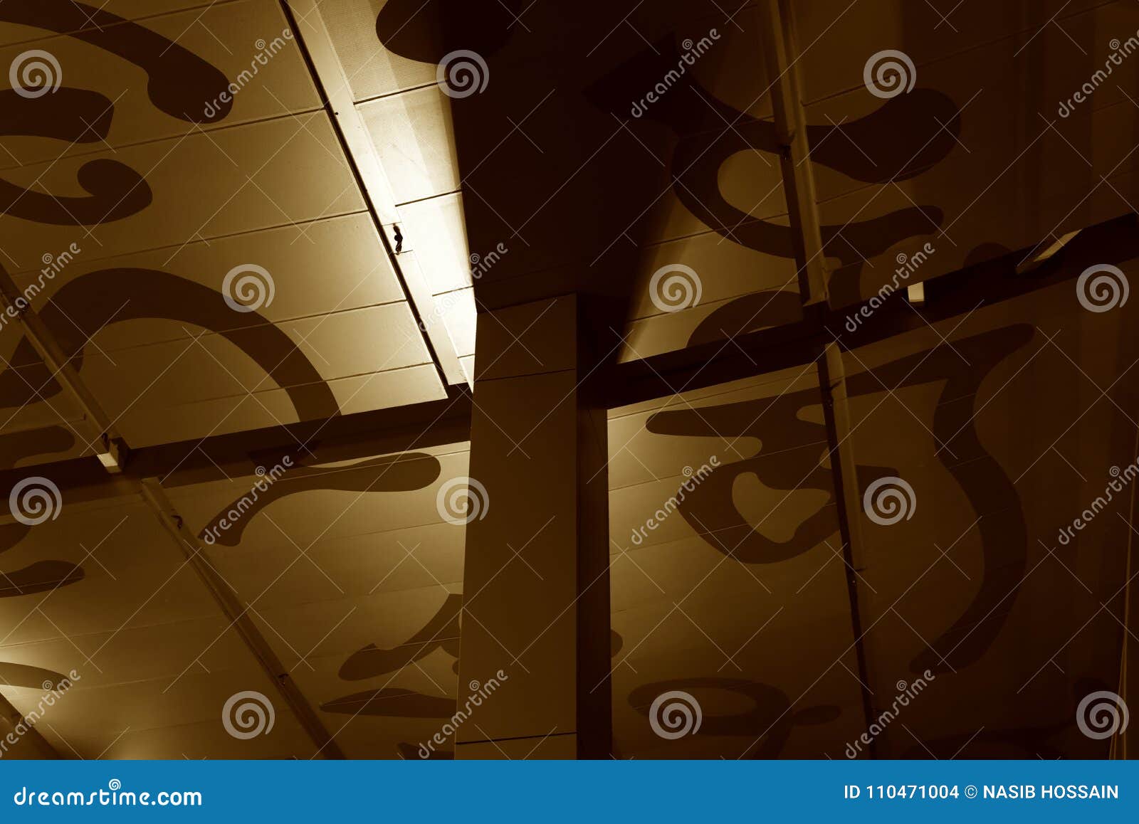 Interior Pillars of a Modern Architectural Building Stock Photo - Image ...