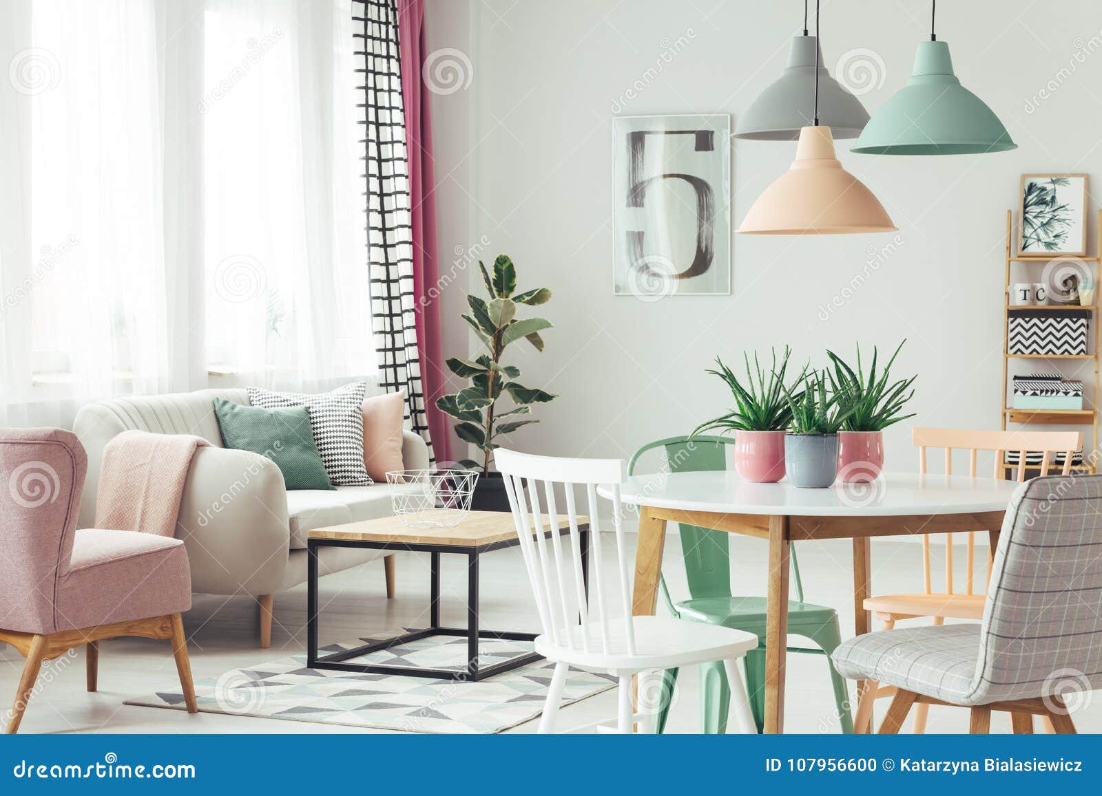 Interior Plano En Colores Pastel Moderno Foto de archivo - Imagen de ...