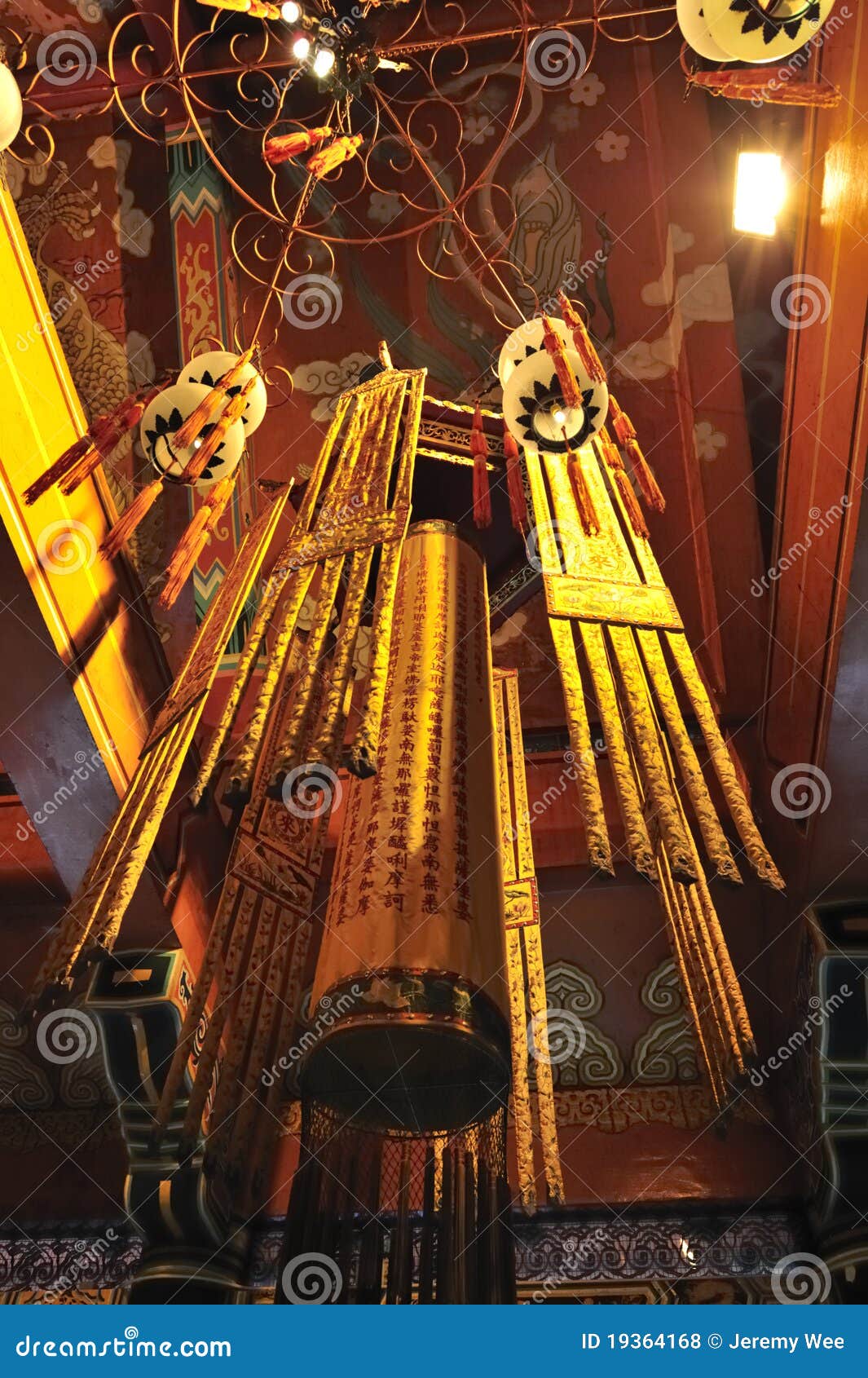 Interior of Po Lin Monastery Stock Photo - Image of monument, island ...