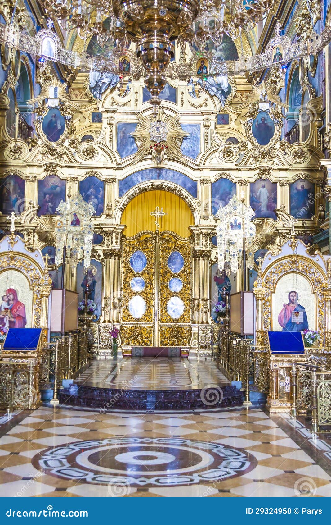 Interior of Pochaiv Monastery - Ukraine Editorial Image - Image of ...
