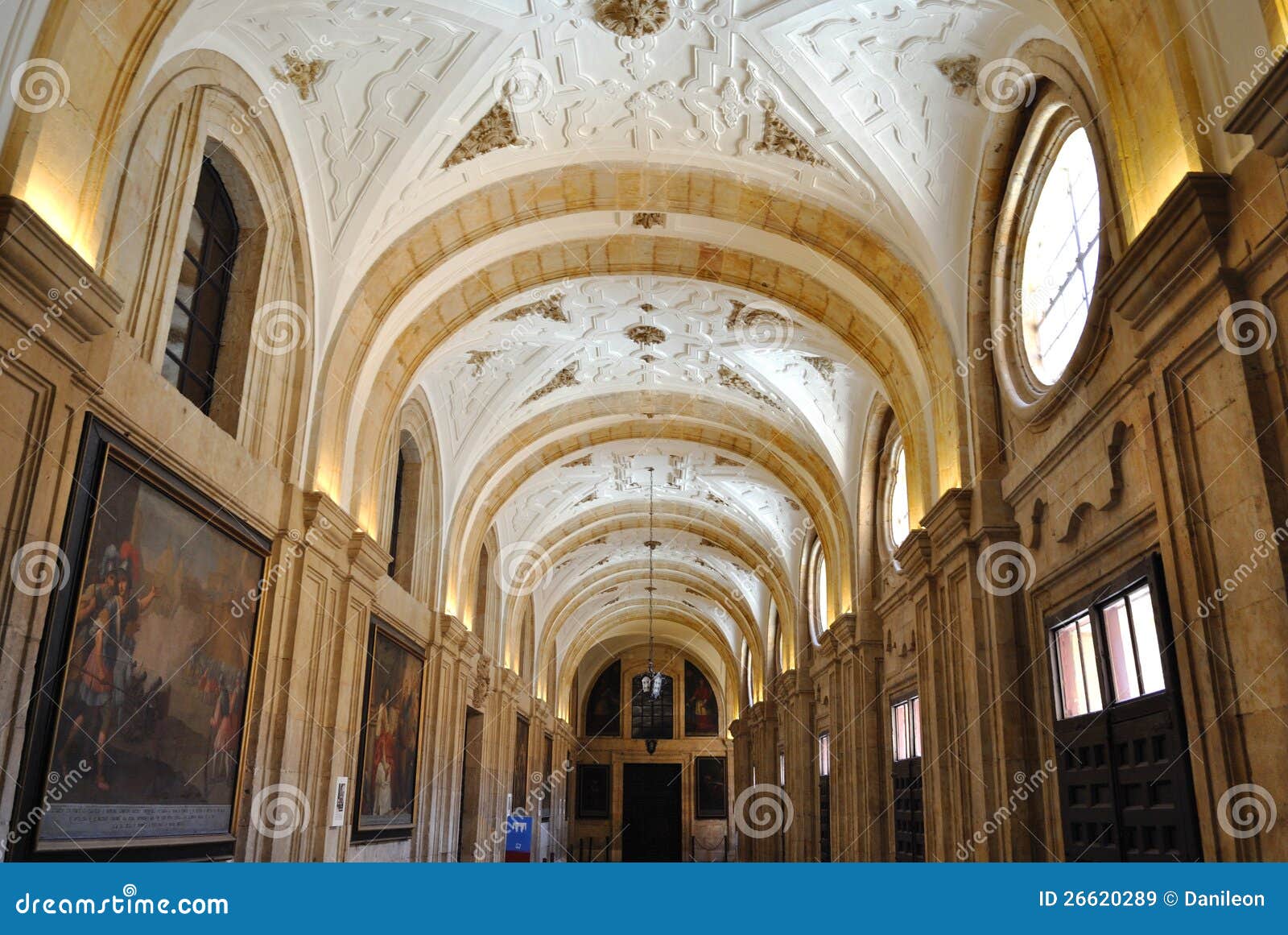 Interior of Pontifical University of Salamanca Stock Image - Image of ...