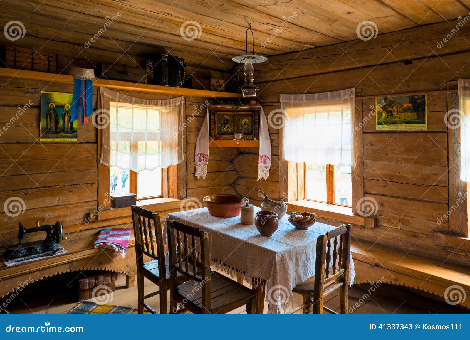 Interior Poor Hut in the Middle Ages Stock Image - Image of culture ...