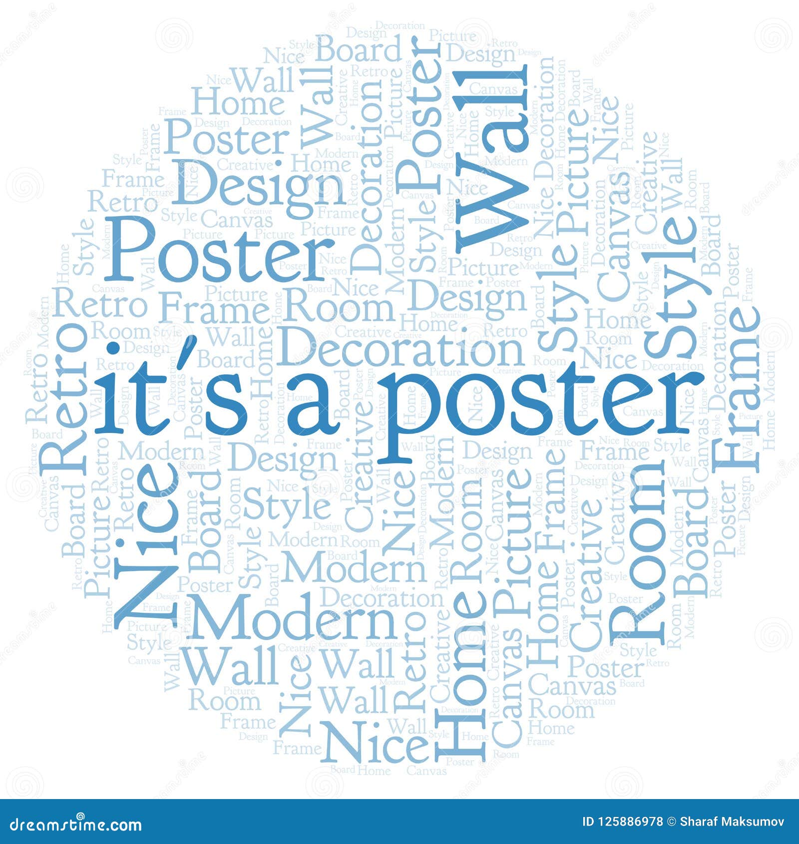 Interior Poster Word Cloud. Stock Illustration - Illustration of ...