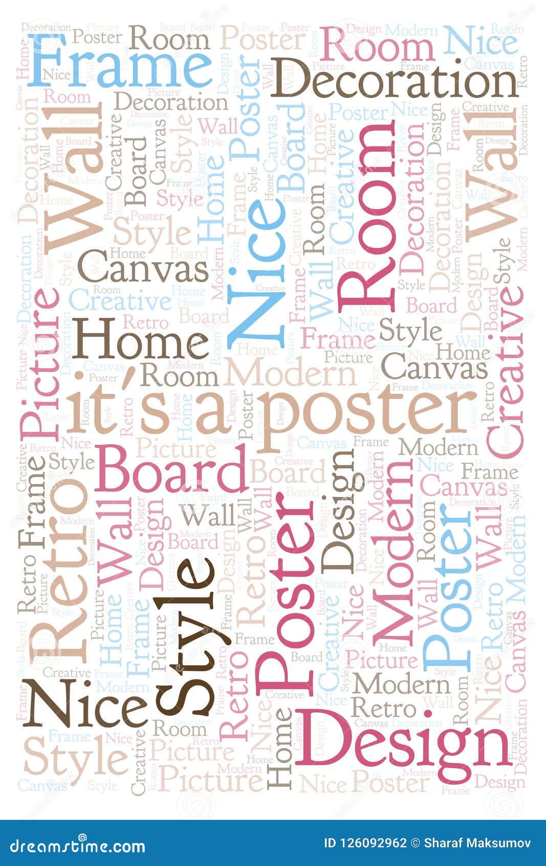 Interior Poster Word Cloud. Stock Illustration - Illustration of ...