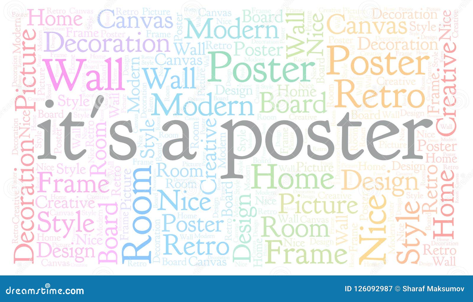 Interior Poster Word Cloud. Stock Illustration - Illustration of word ...